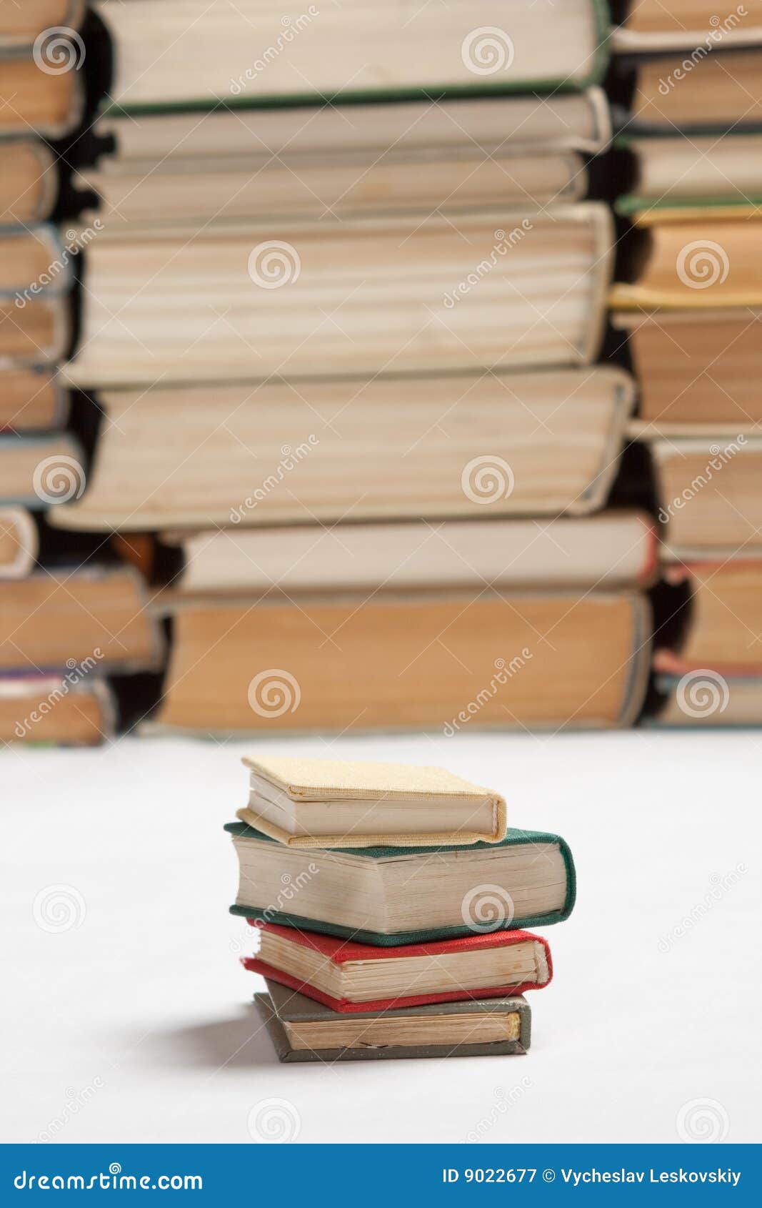 Small books with big books stock image. Image of writing - 9022677