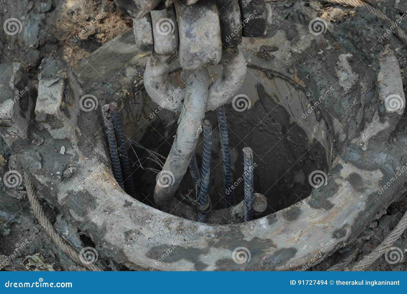 Small bored piling stock photo. Image of small, foundation - 91727494