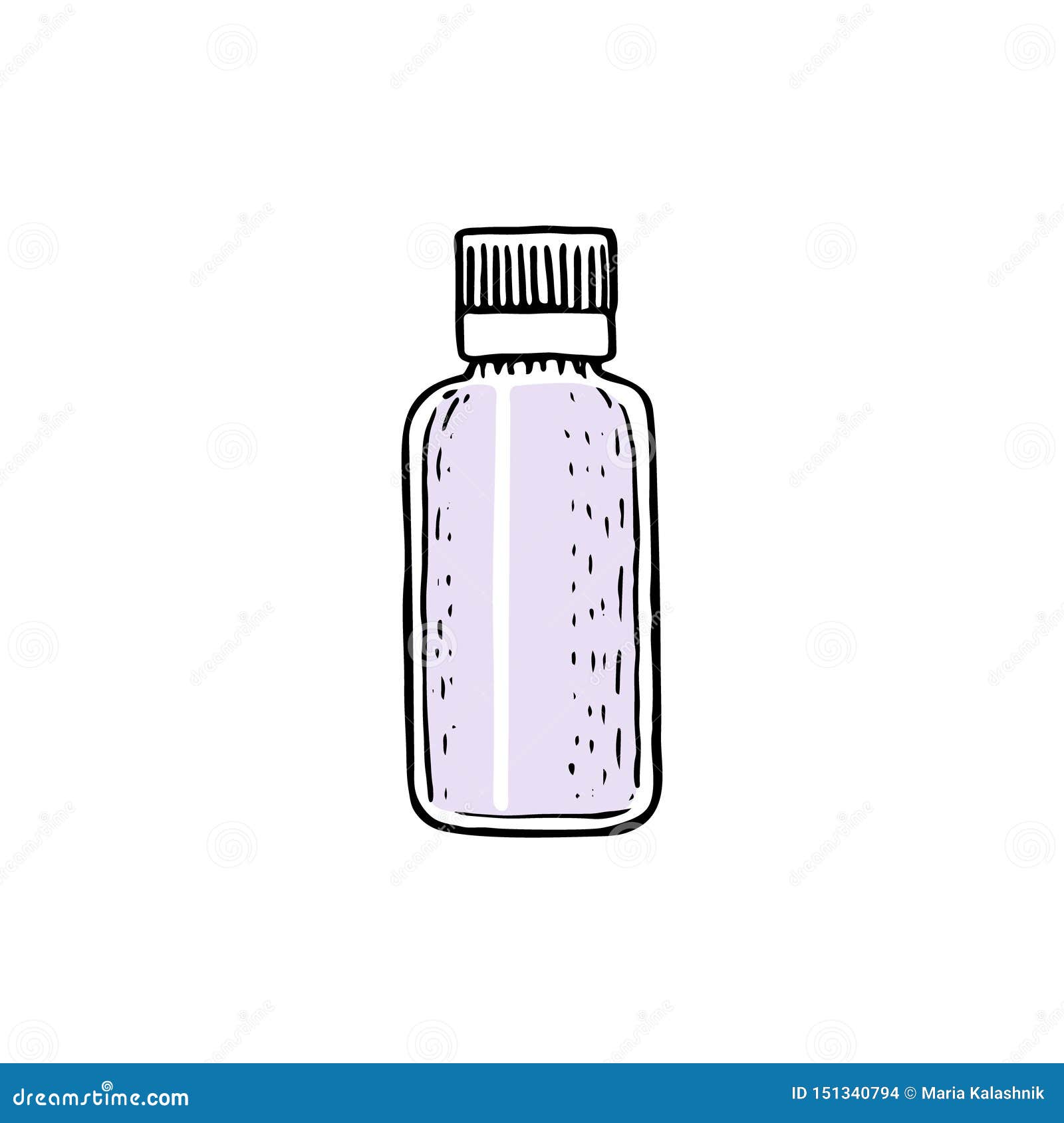 Small Bottle with Cap, Empty Container Template Phial with Spray ...