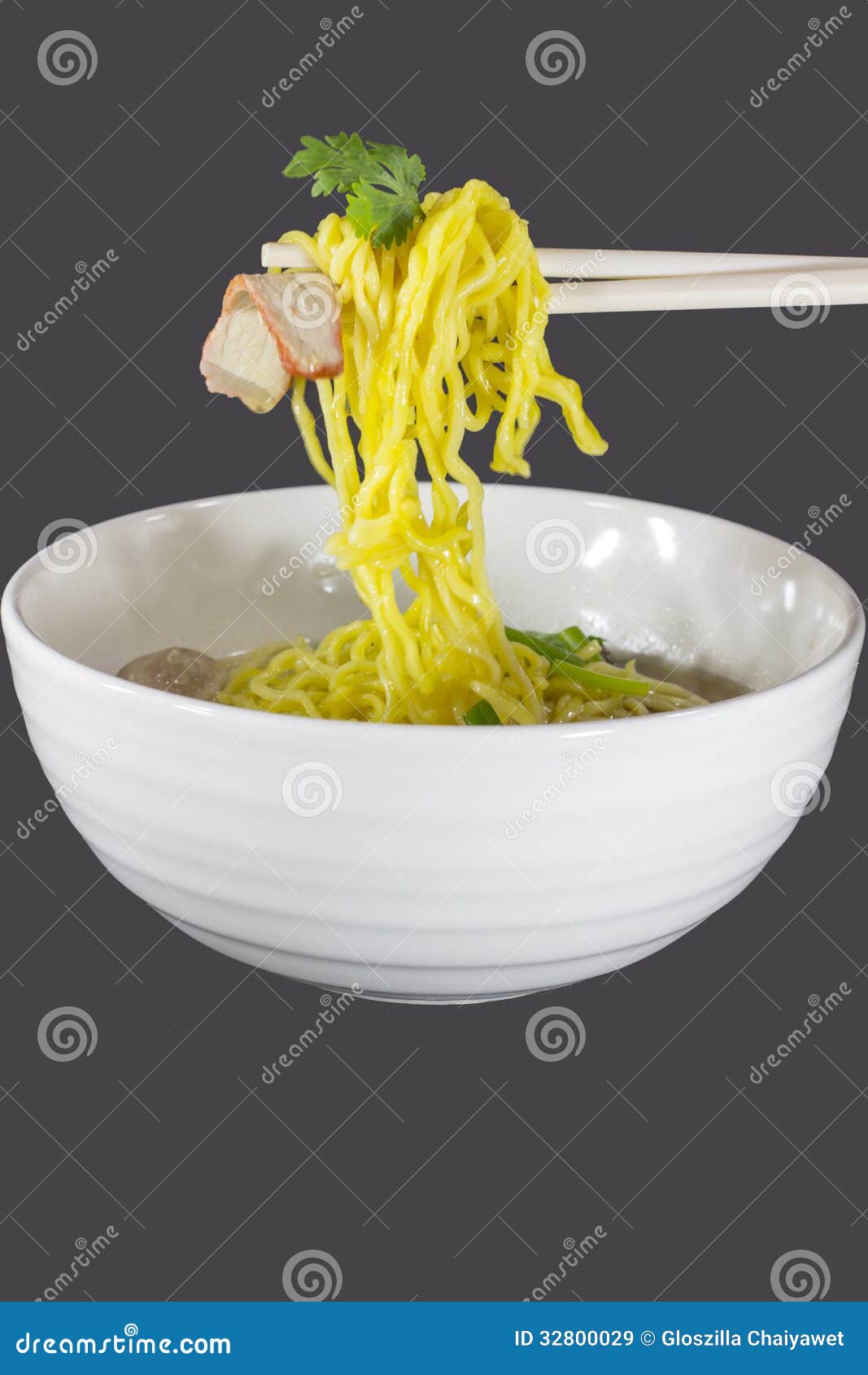 Small Bowl of Delicious Noodles Stock Image - Image of healthy, white ...