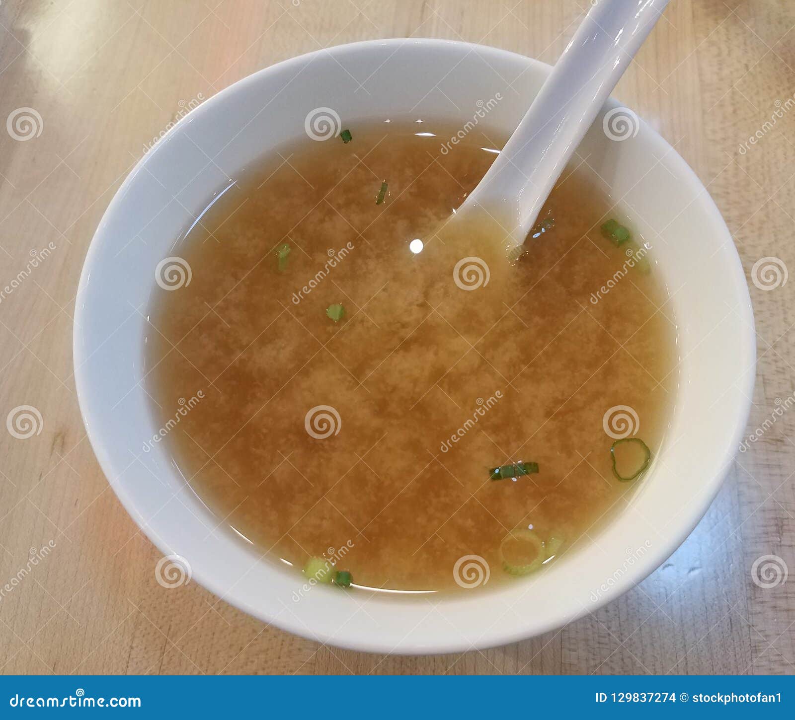 Small Bowl of Hot Miso Soup with Spoon Stock Photo - Image of asian ...