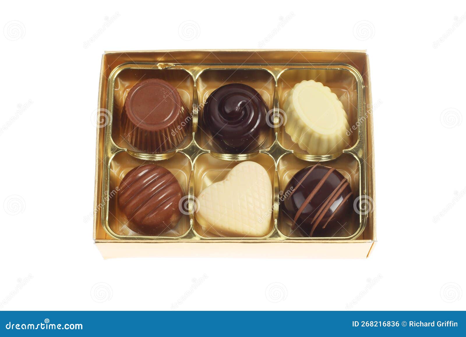 Small box of chocolates stock photo. Image of confectionery - 268216836