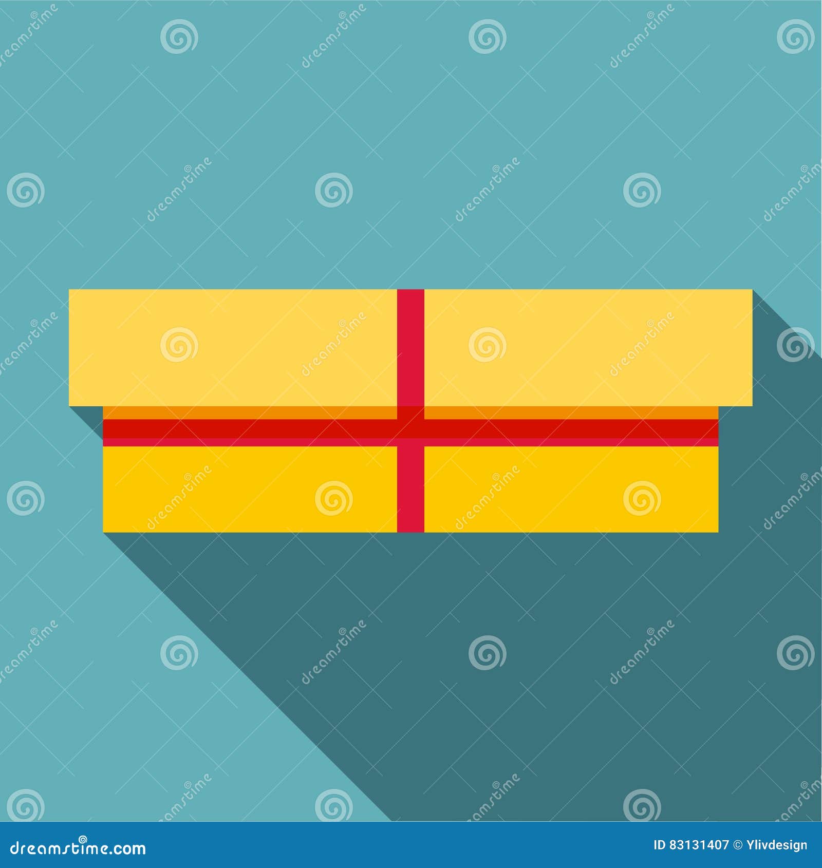 Small box icon, flat style stock vector. Illustration of party - 83131407