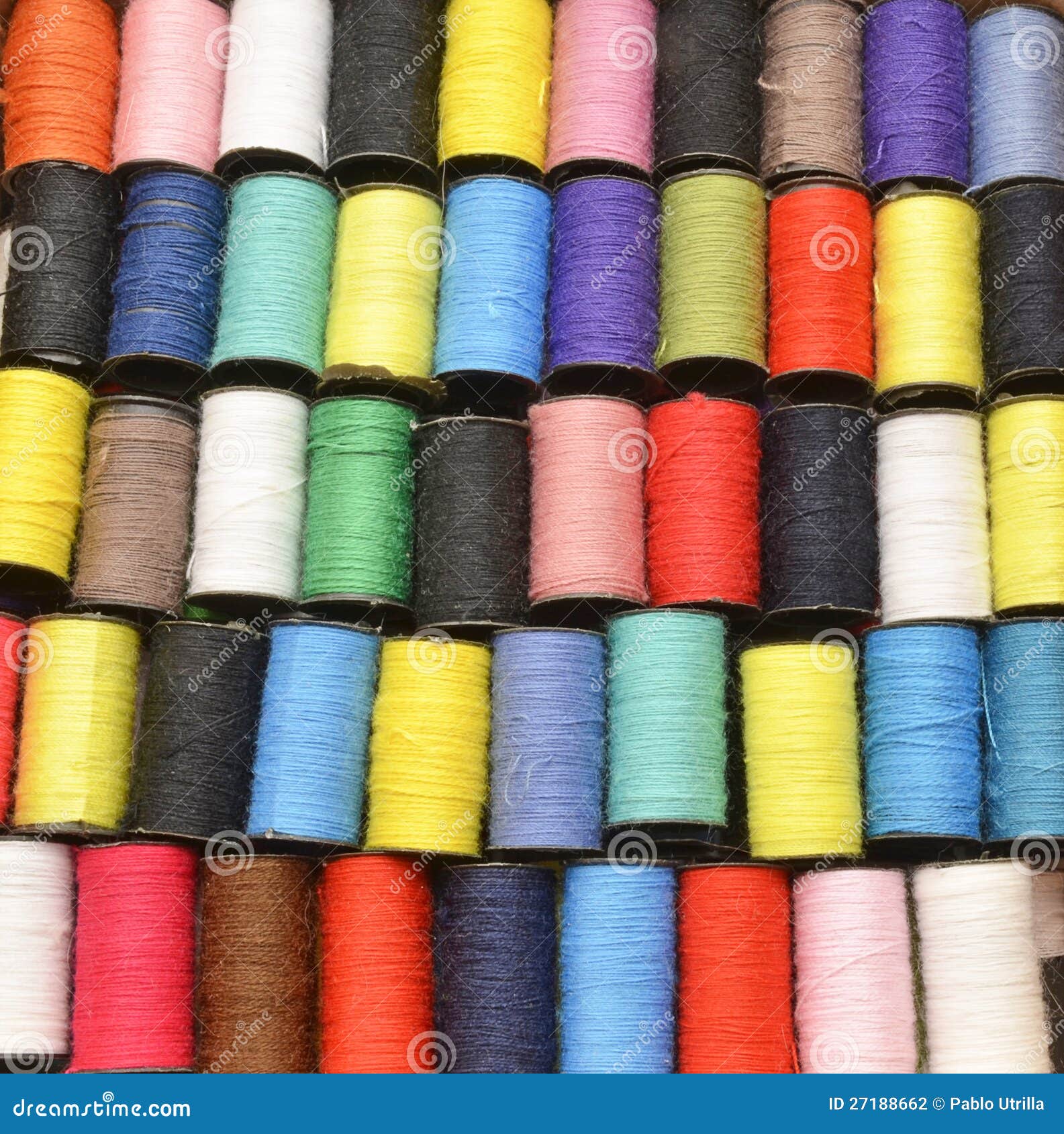 Small Box of Sewing Bobbins Stock Photo - Image of detail, coil: 27188662