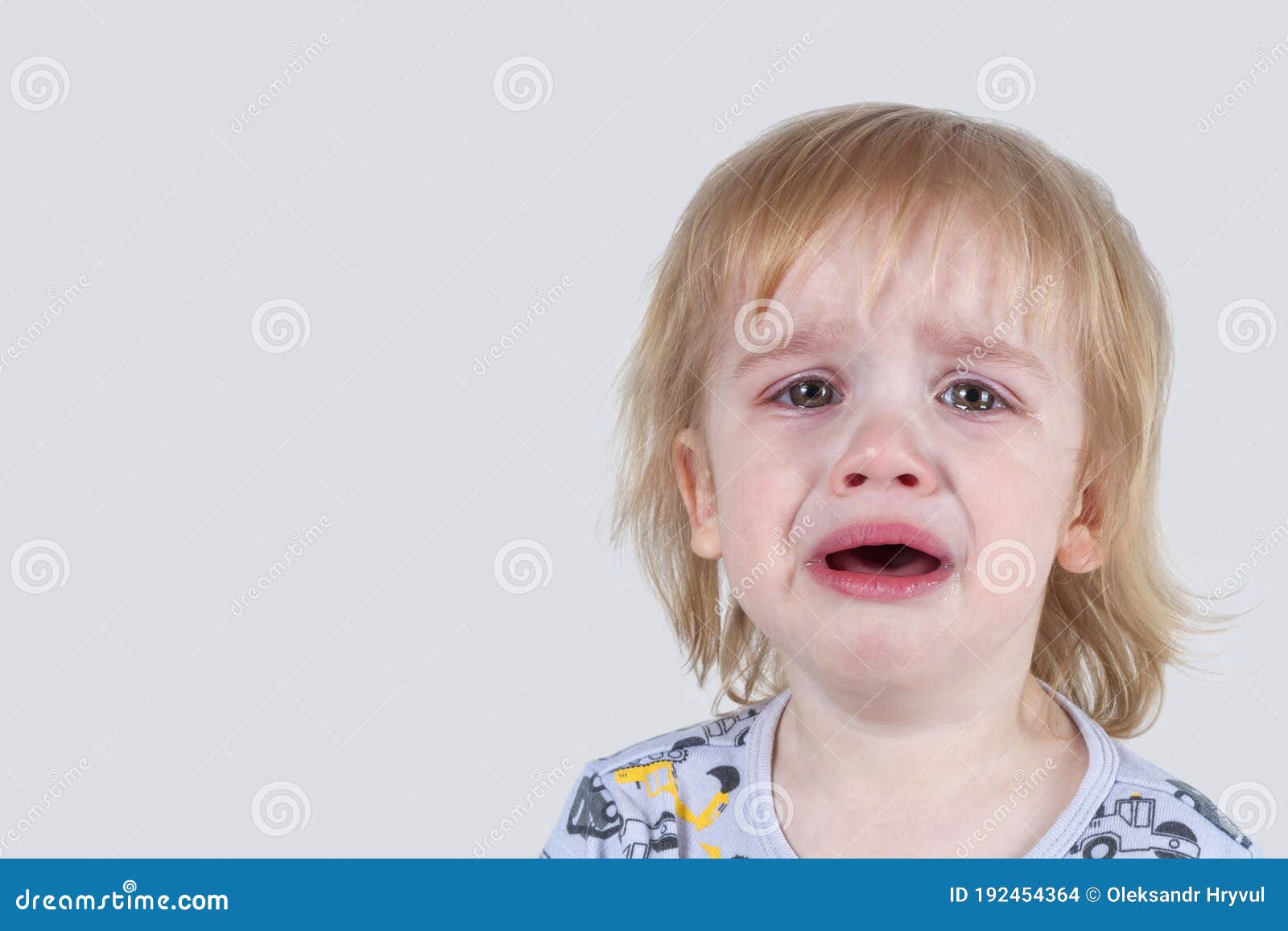 The Small Boy is Crying. he is Disappointed Concept of Children ...