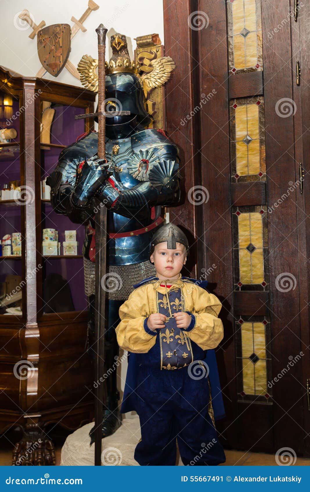 Small Boy in Medieval Costume Stock Image - Image of dressing ...