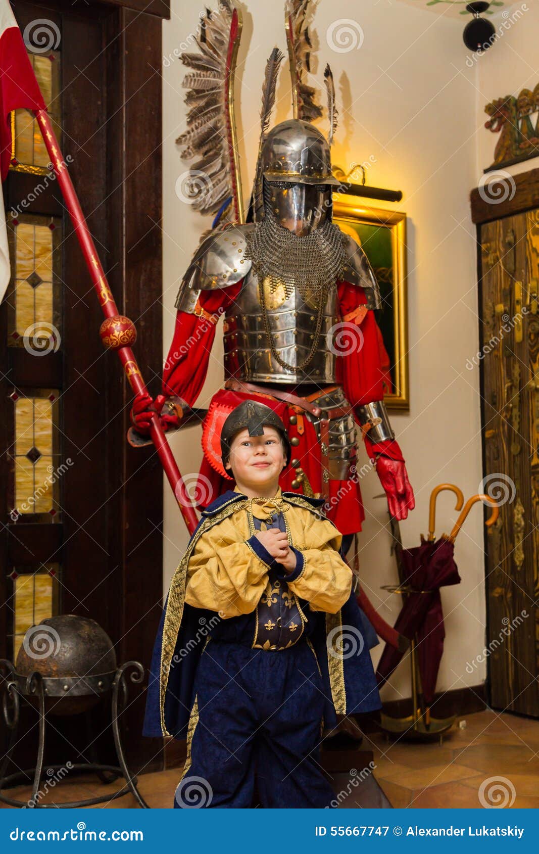 Small Boy in Medieval Costume Stock Image - Image of portrait, cute ...