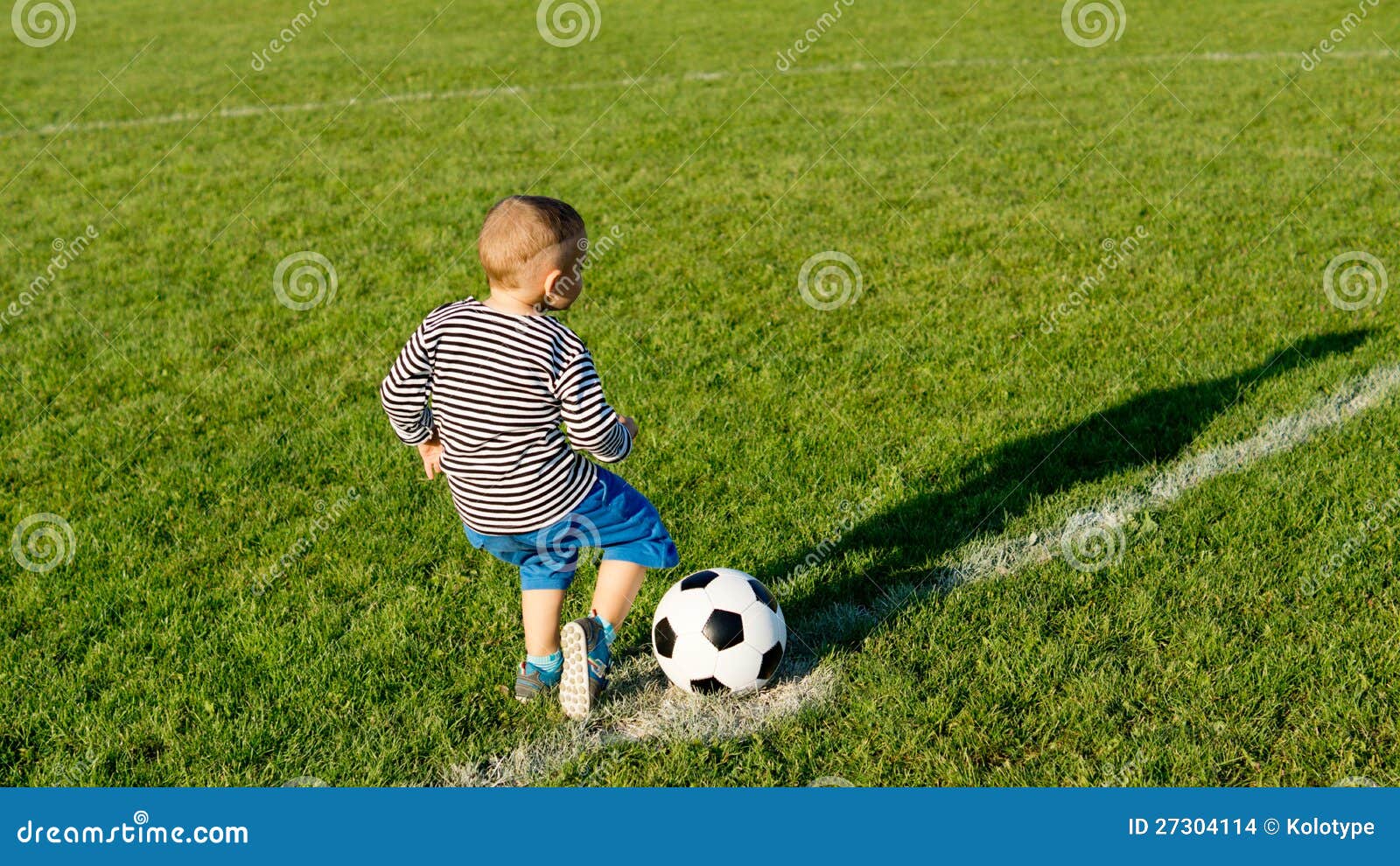 Small Boy Running with a Soccer Ball Stock Photo - Image of dribbling ...