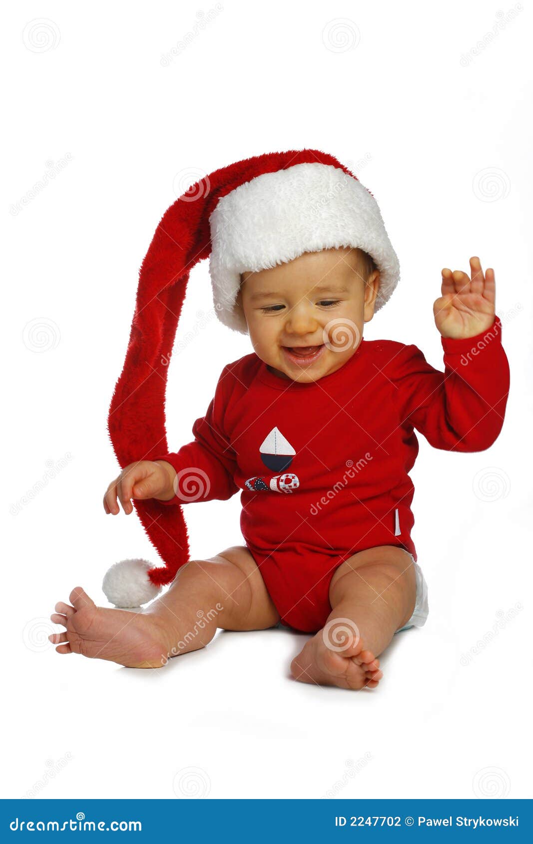 Small Boy in Santa Claus Cap Stock Photo - Image of hood, clean: 2247702