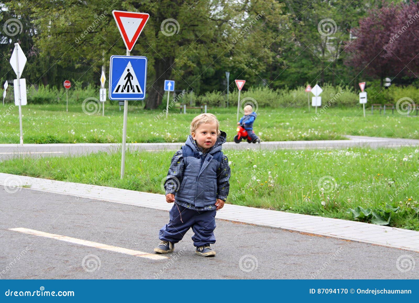 Traffic Playground For Children, Traffic Signs. Royalty-Free Stock ...