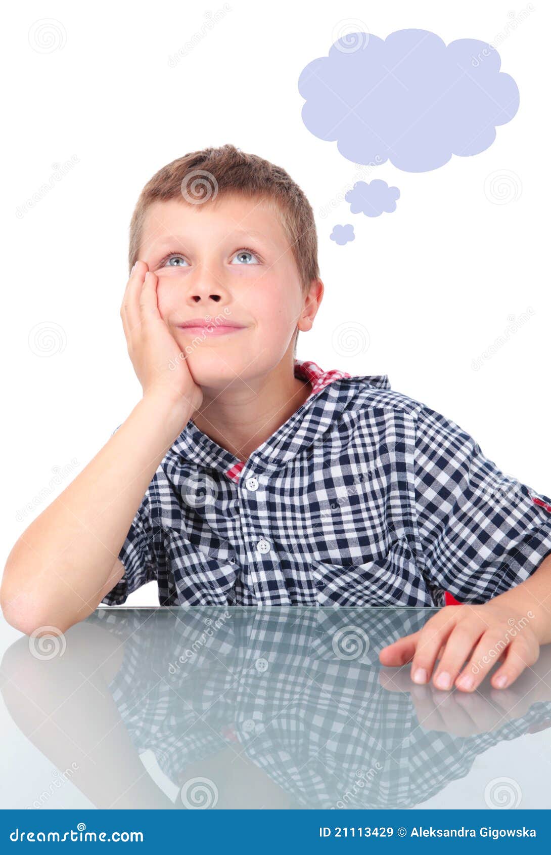 Small boy thinking stock image. Image of male, studio - 21113429
