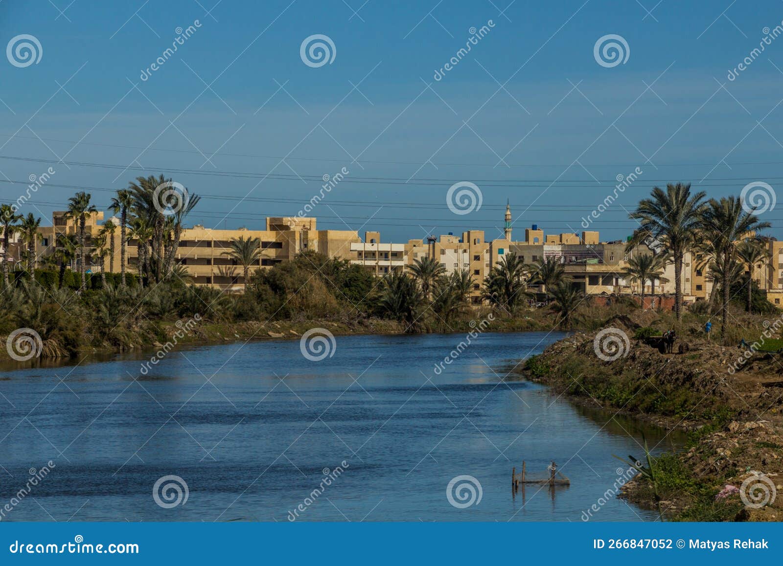 Small Branch of the Nile Delta, Egy Stock Photo - Image of river ...