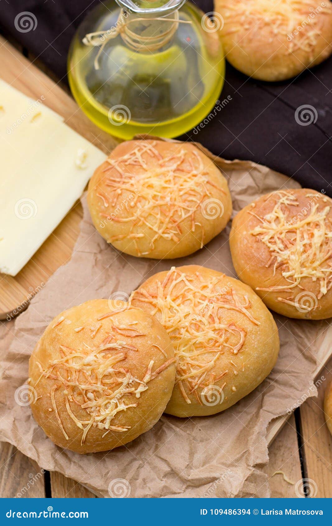 Small Bread Buns Rolls with Cheese Stock Photo - Image of food ...