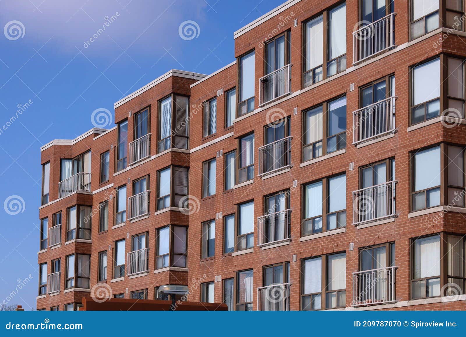 Small Brick Apartment Building Stock Photo - Image of architecture ...
