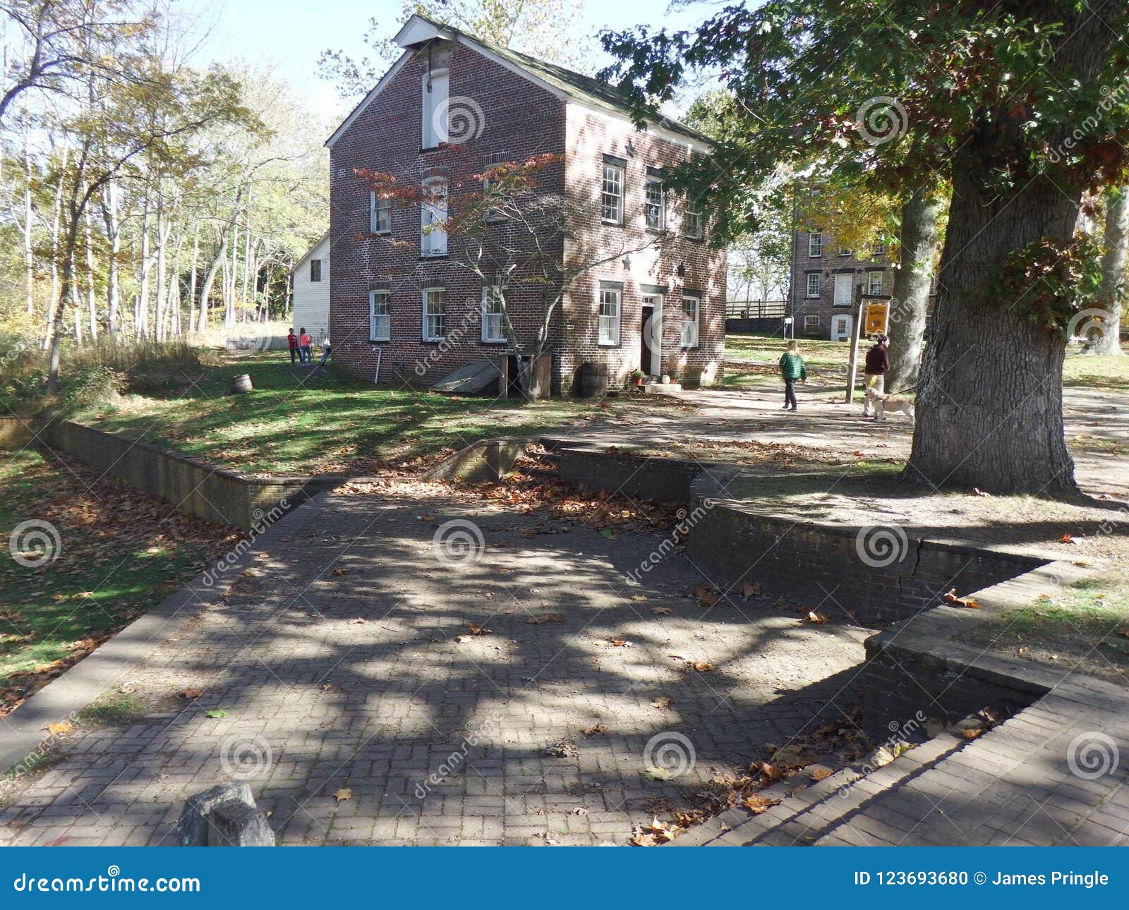 Small Brick Chapel With A Cross. A Tiny Church On The Waterfront ...