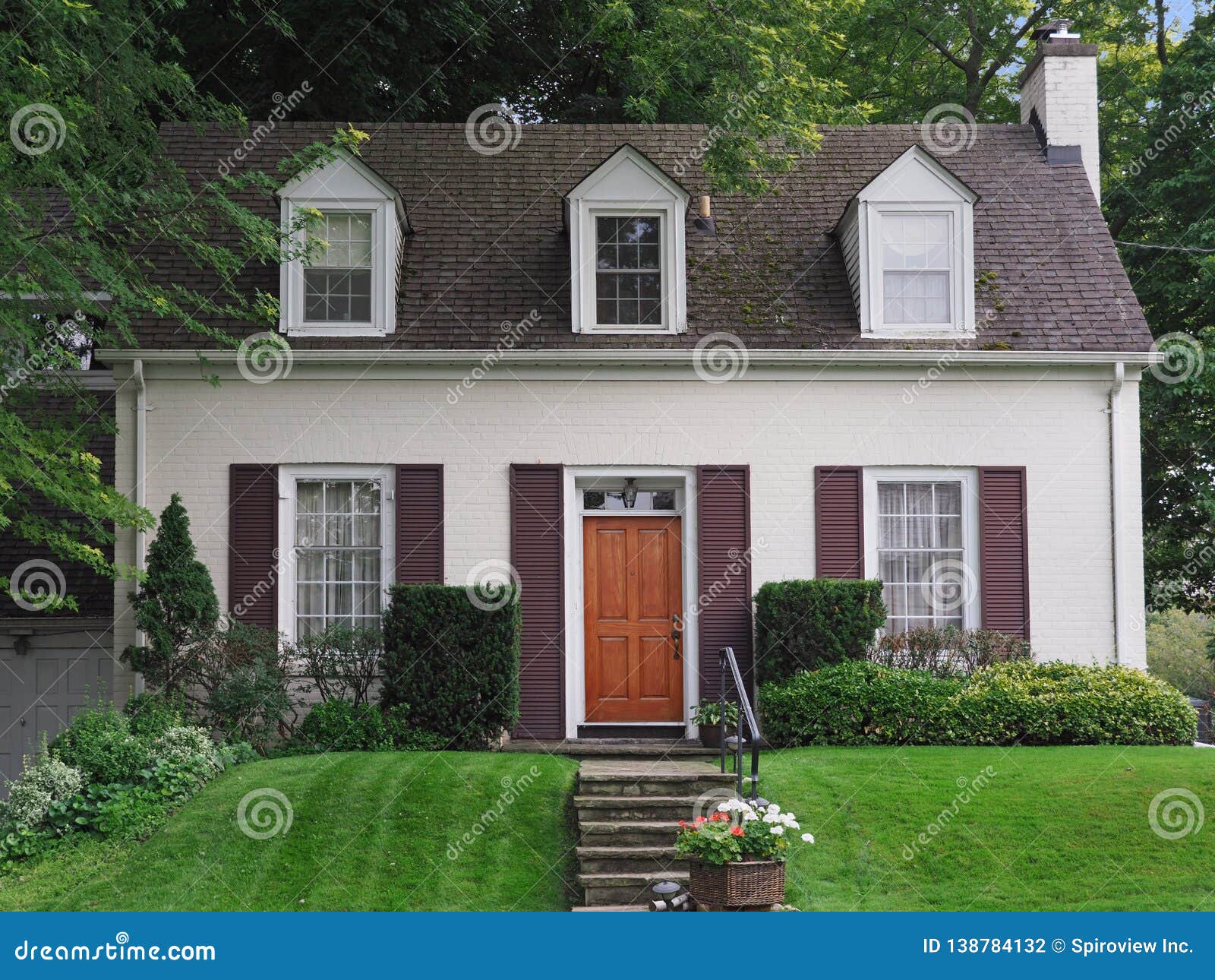 Small House with Dormer Windows Stock Photo - Image of family, dormer ...