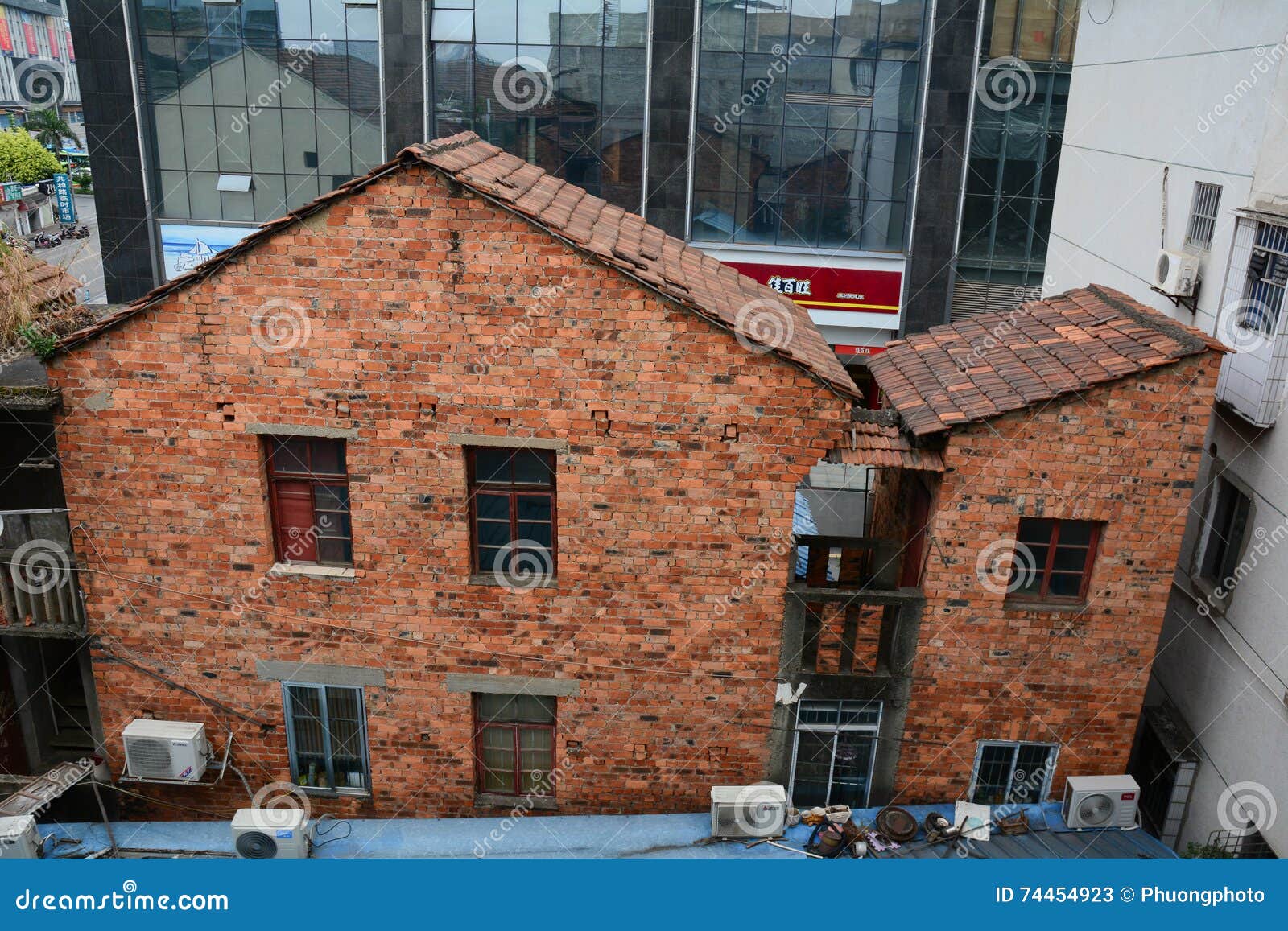 Small Brick House at Downtown in Nanning, China Editorial Stock Photo ...