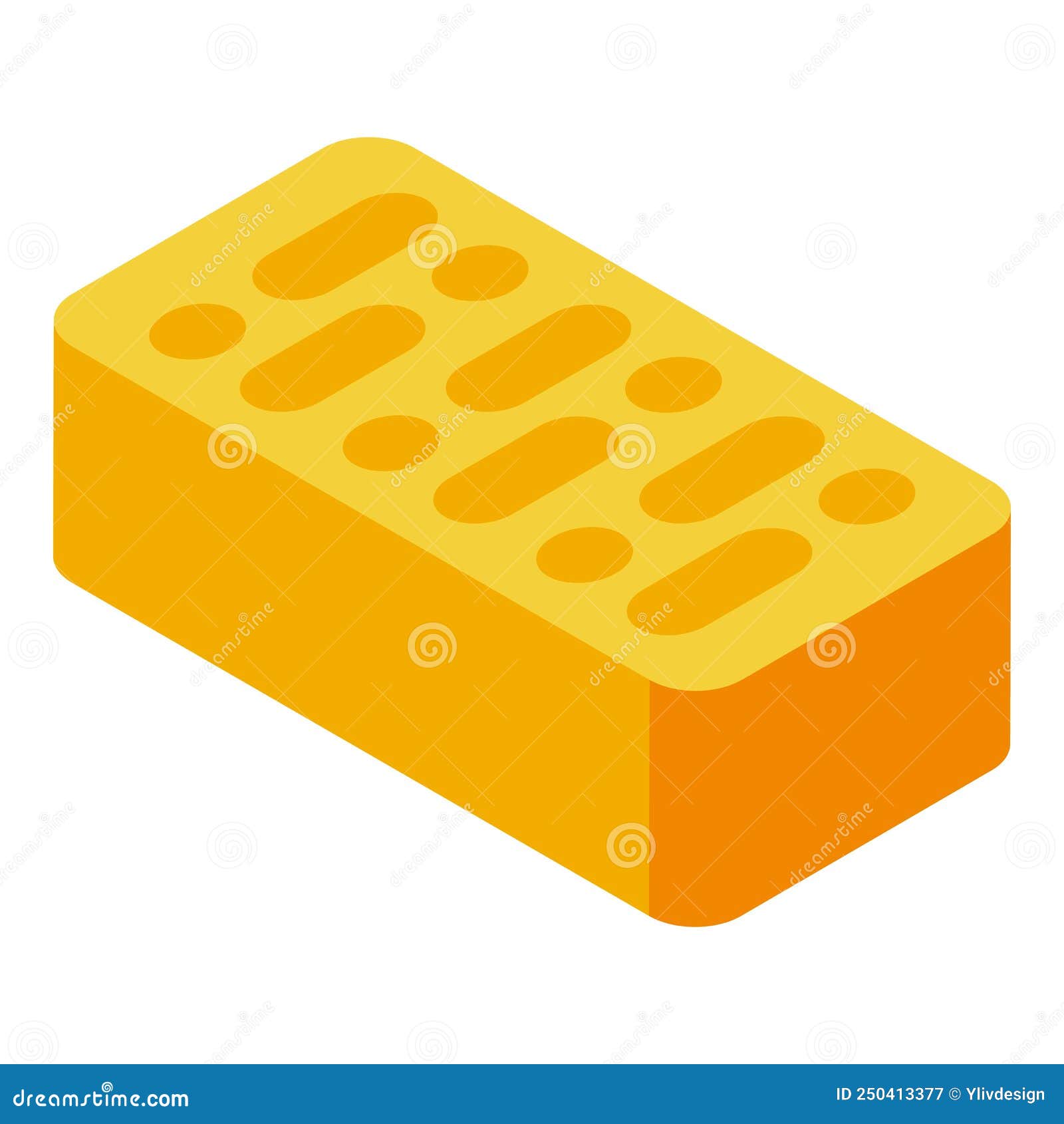 Small Brick Icon Isometric Vector. Pile Building Stock Vector ...