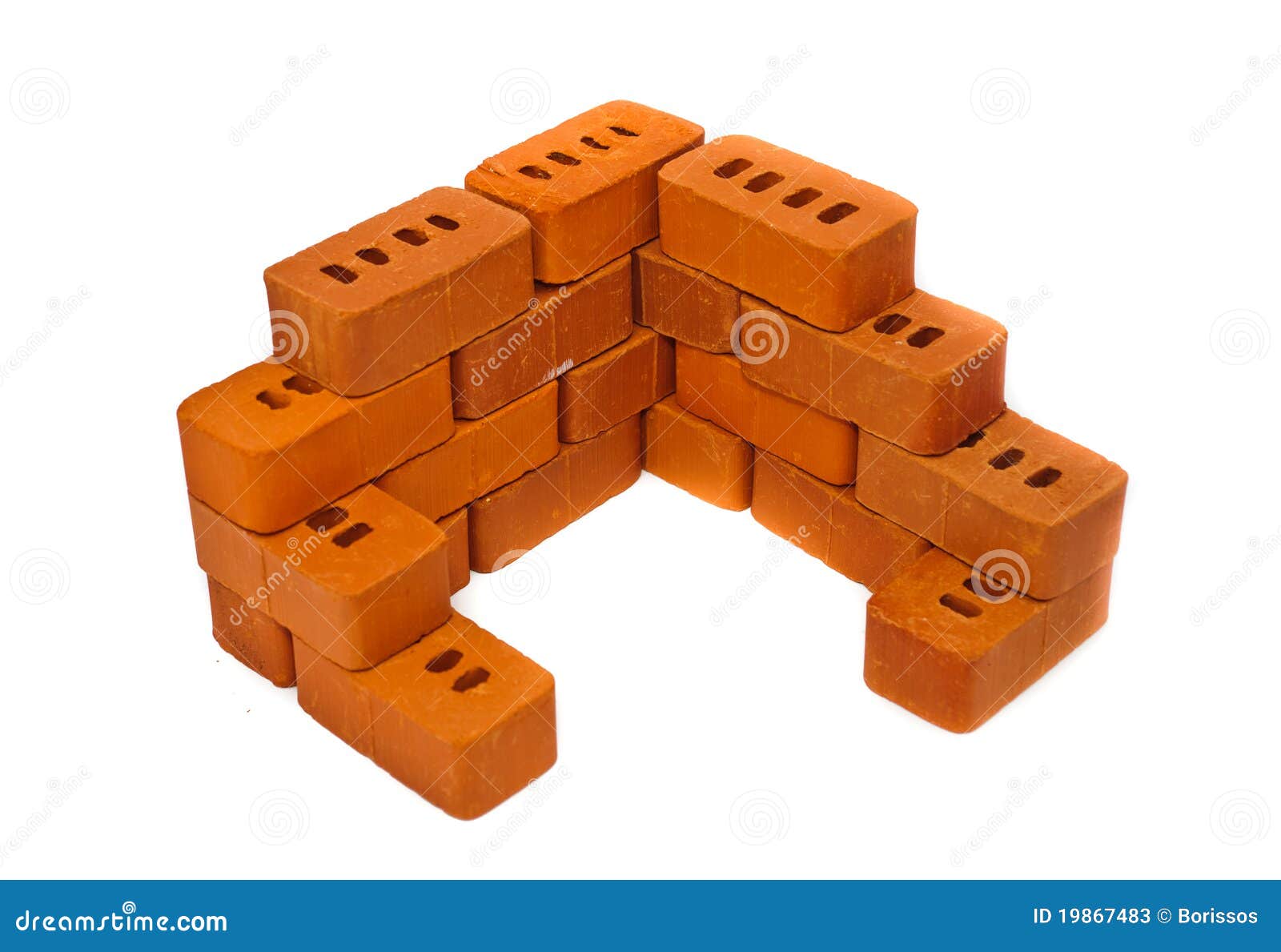 Small Bricks for Construction Stock Image - Image of building, weight ...