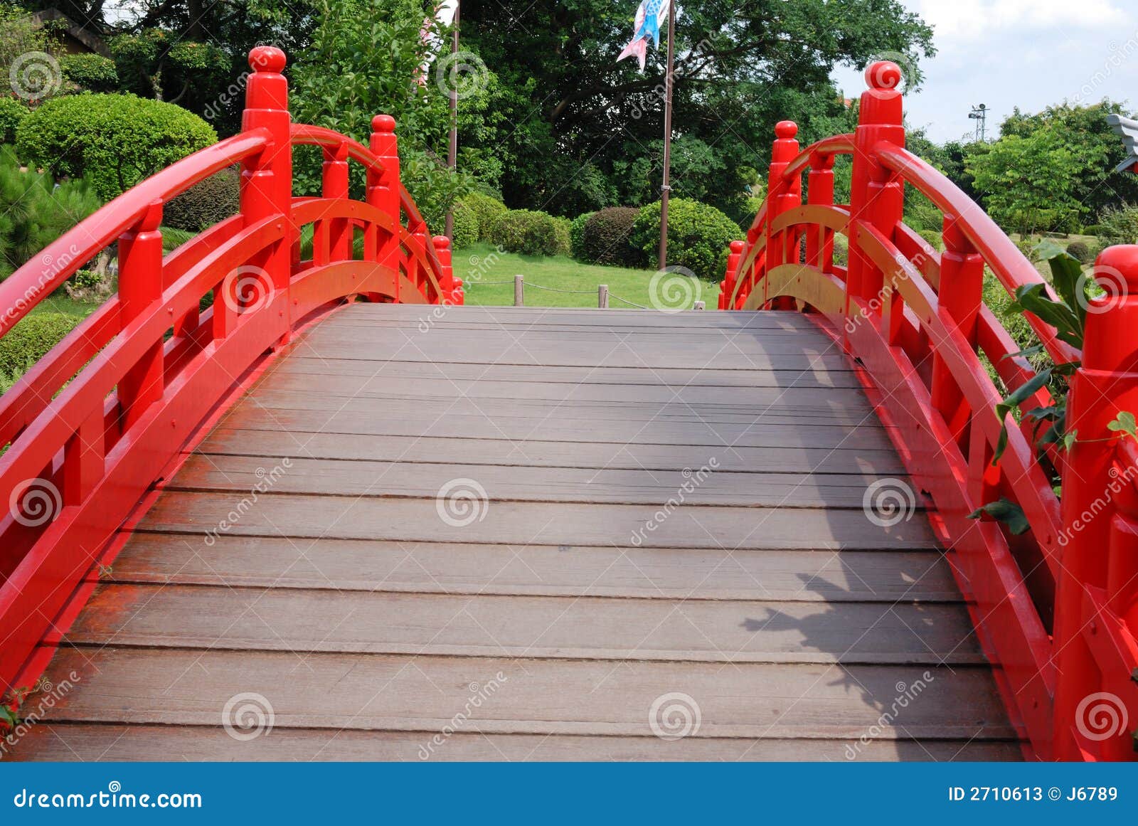 Small Bridge In Lake Kawaguchi And Cherry Blossoms And Mt. Fuji Japan ...
