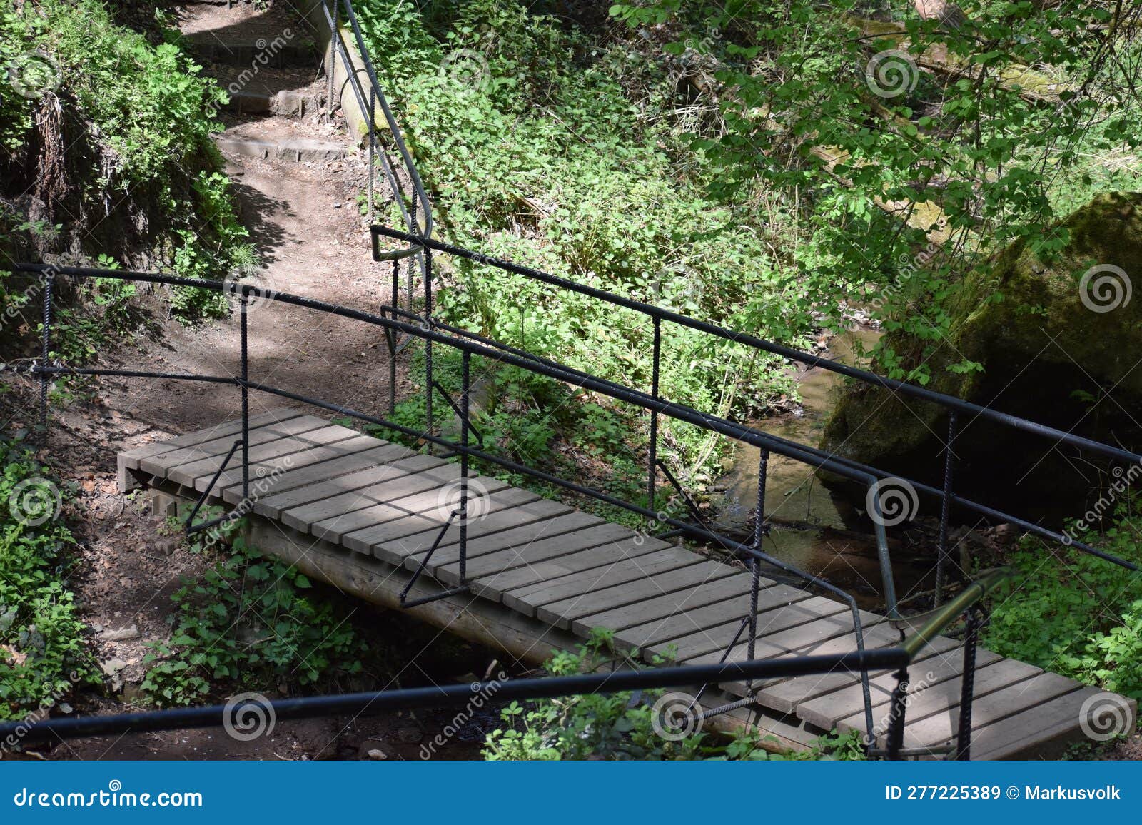 Small Bridge Across a Tiny River Stock Image - Image of crumbling ...
