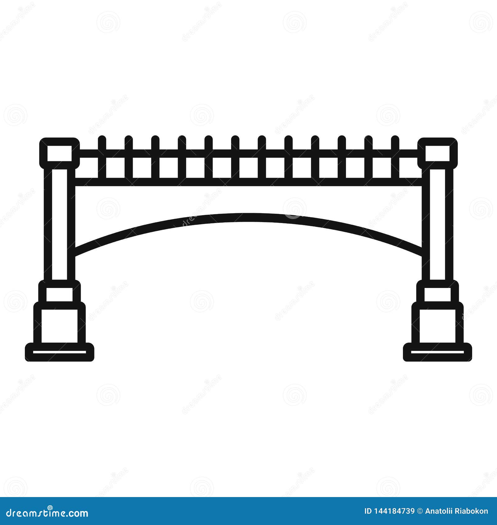 Small Bridge In The Park. Landscape.Coloring Book Antistress For ...