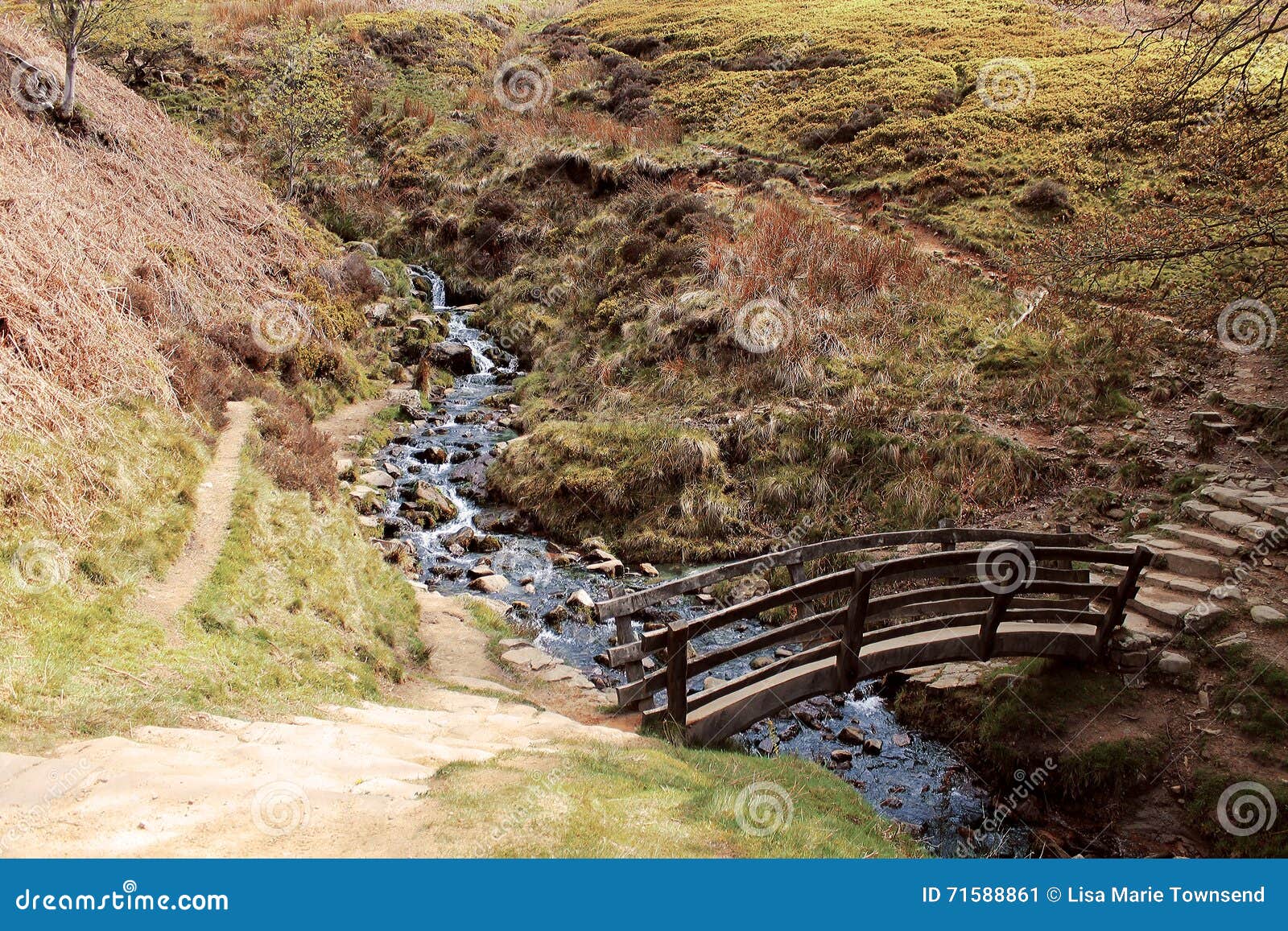 Small Bridge over a Stream stock image. Image of peak - 71588861