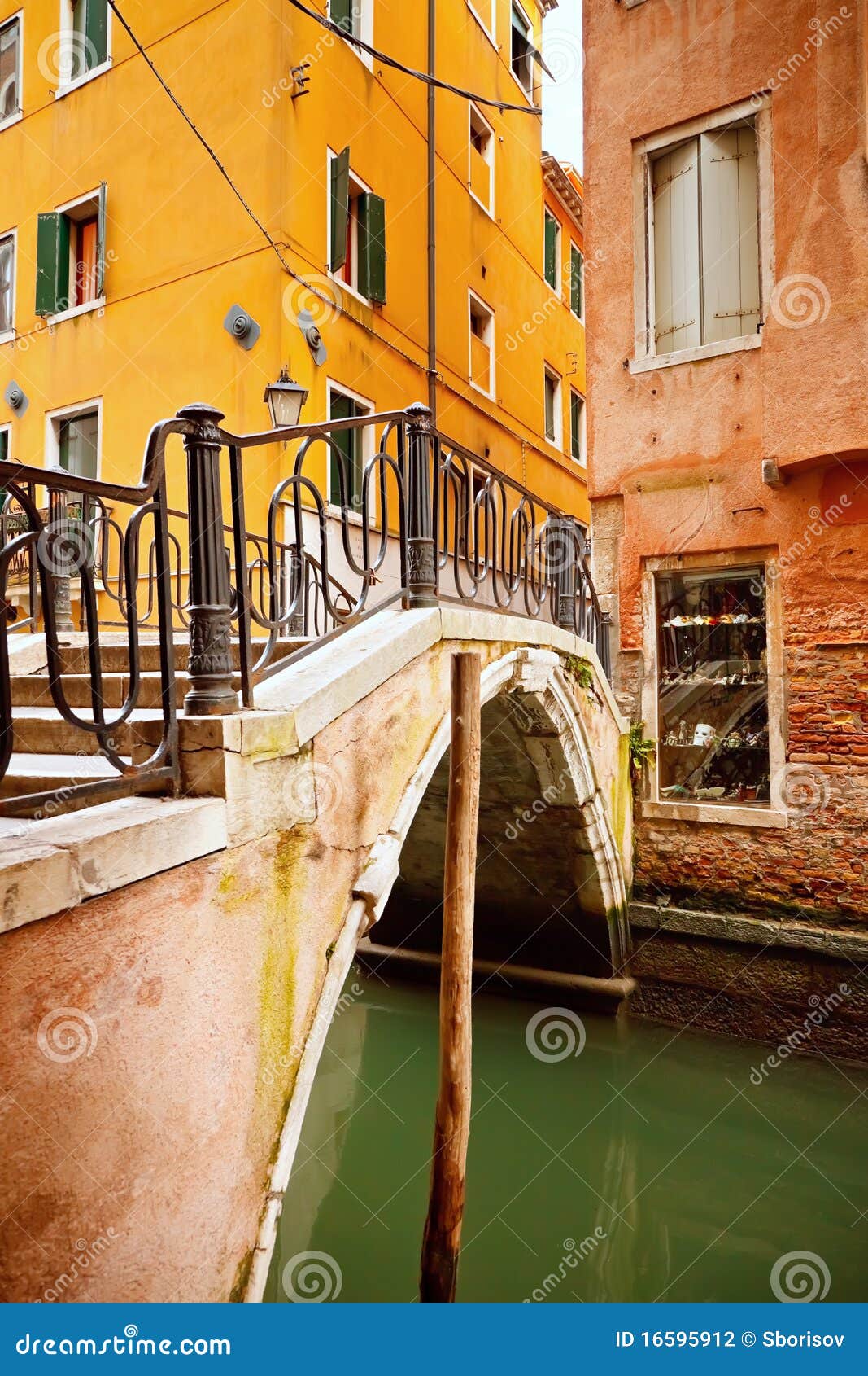 Small bridge in Venice stock photo. Image of scene, landmark - 16595912