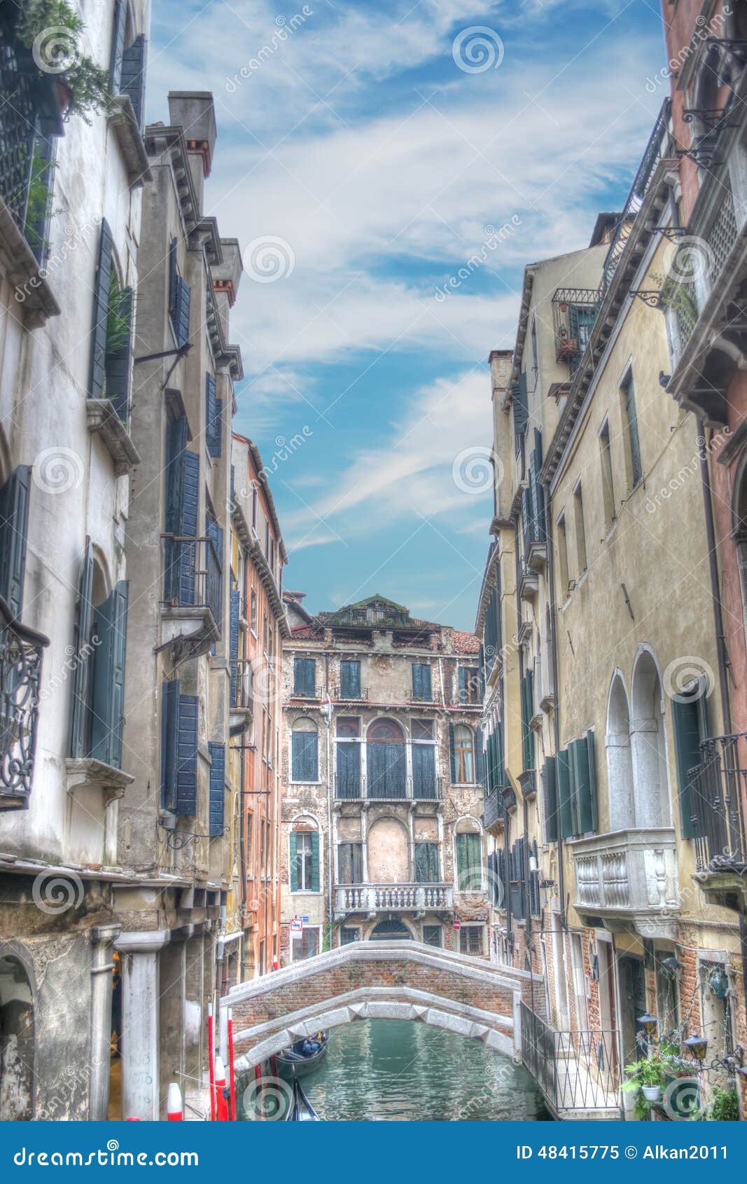 Small Bridge in Venice, Italy Stock Image - Image of ancient, tourism ...