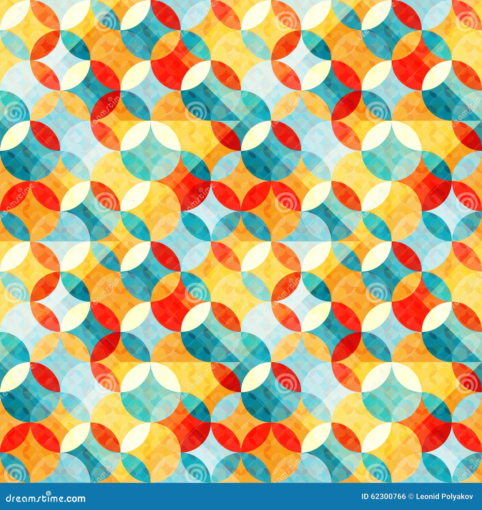 Small Bright Abstract Circles Seamless Pattern Vector Illustration ...