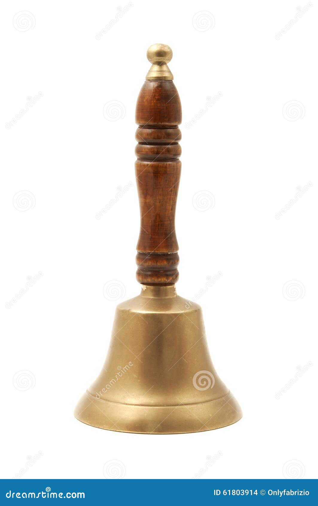 Small bronze bell stock photo. Image of isolated, instrument - 61803914