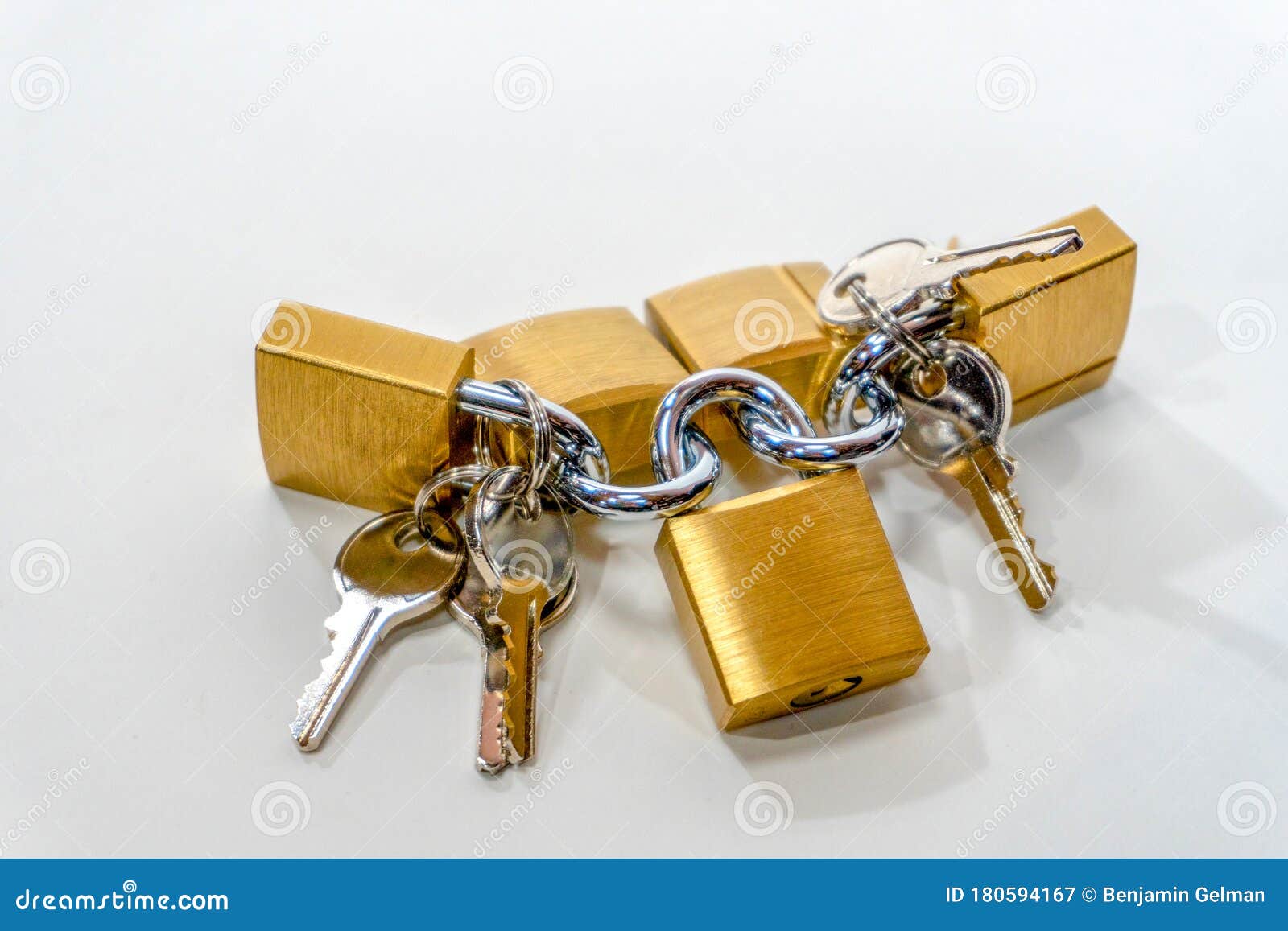 Small Bronze Locks with Steel Keys Stock Image - Image of iron, solid ...