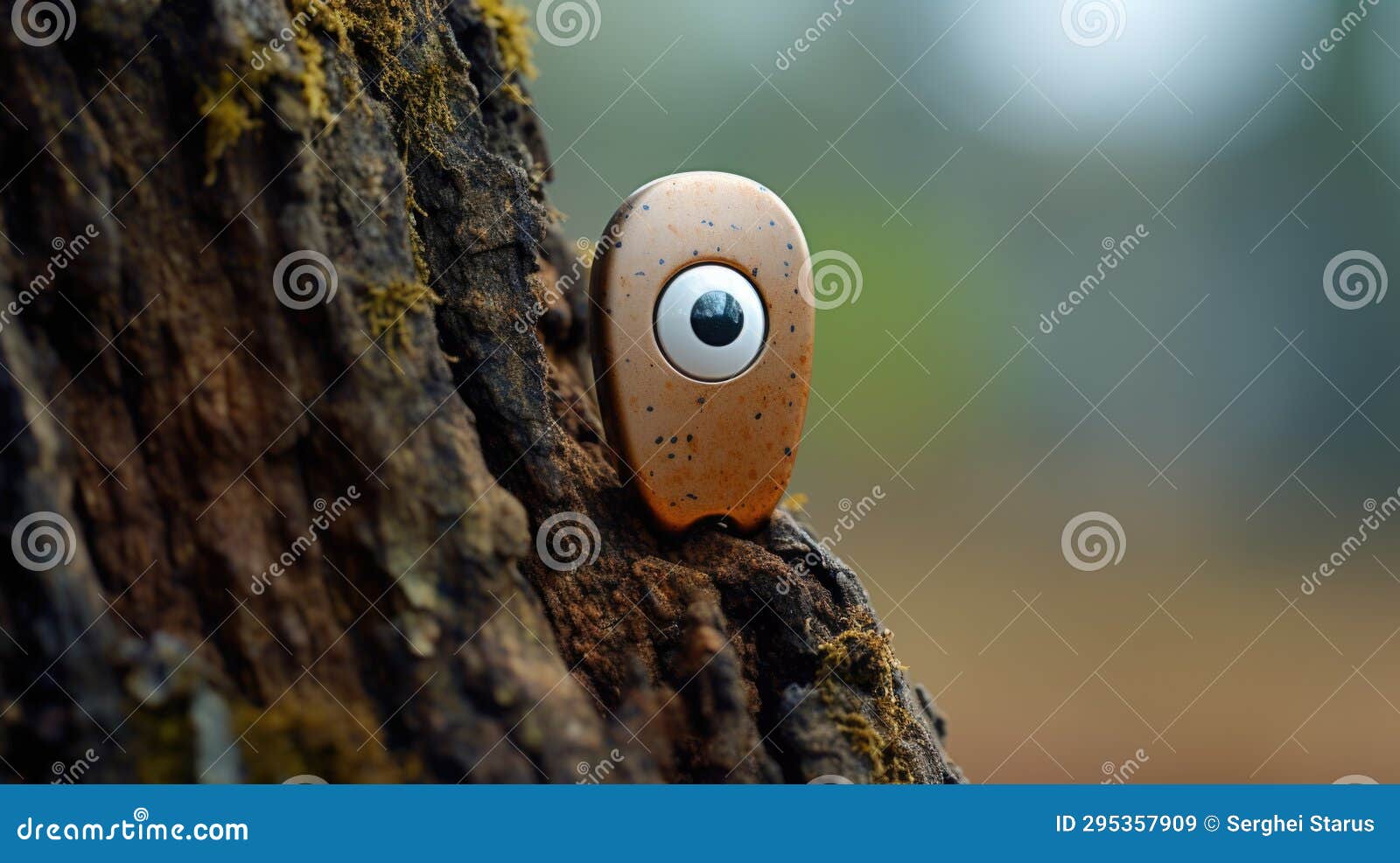 A Small Brown Object Sticking Out of a Tree, AI. Pareidolia. Stock ...