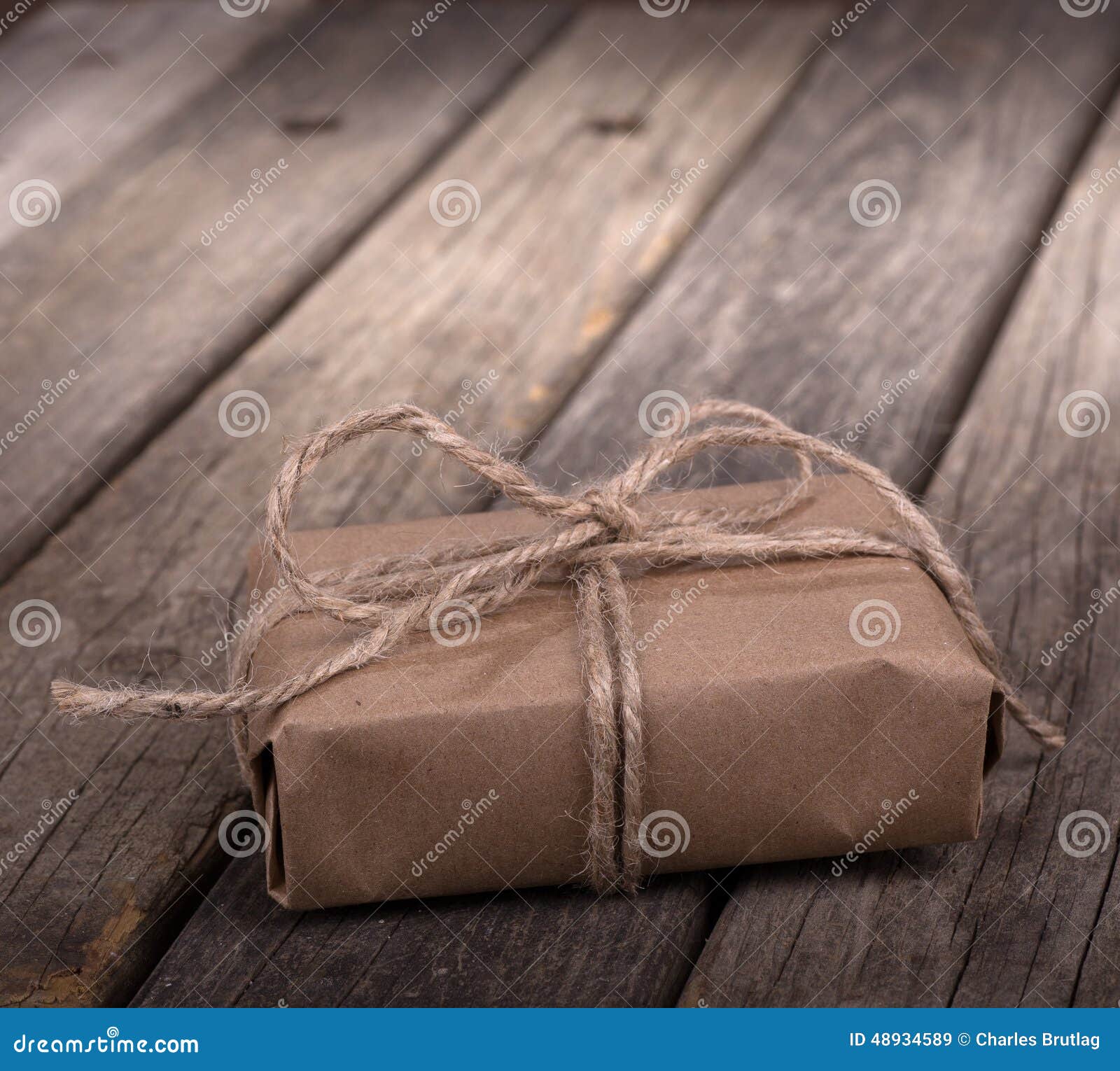 Small Brown Package stock image. Image of wrapped, wooden - 48934589