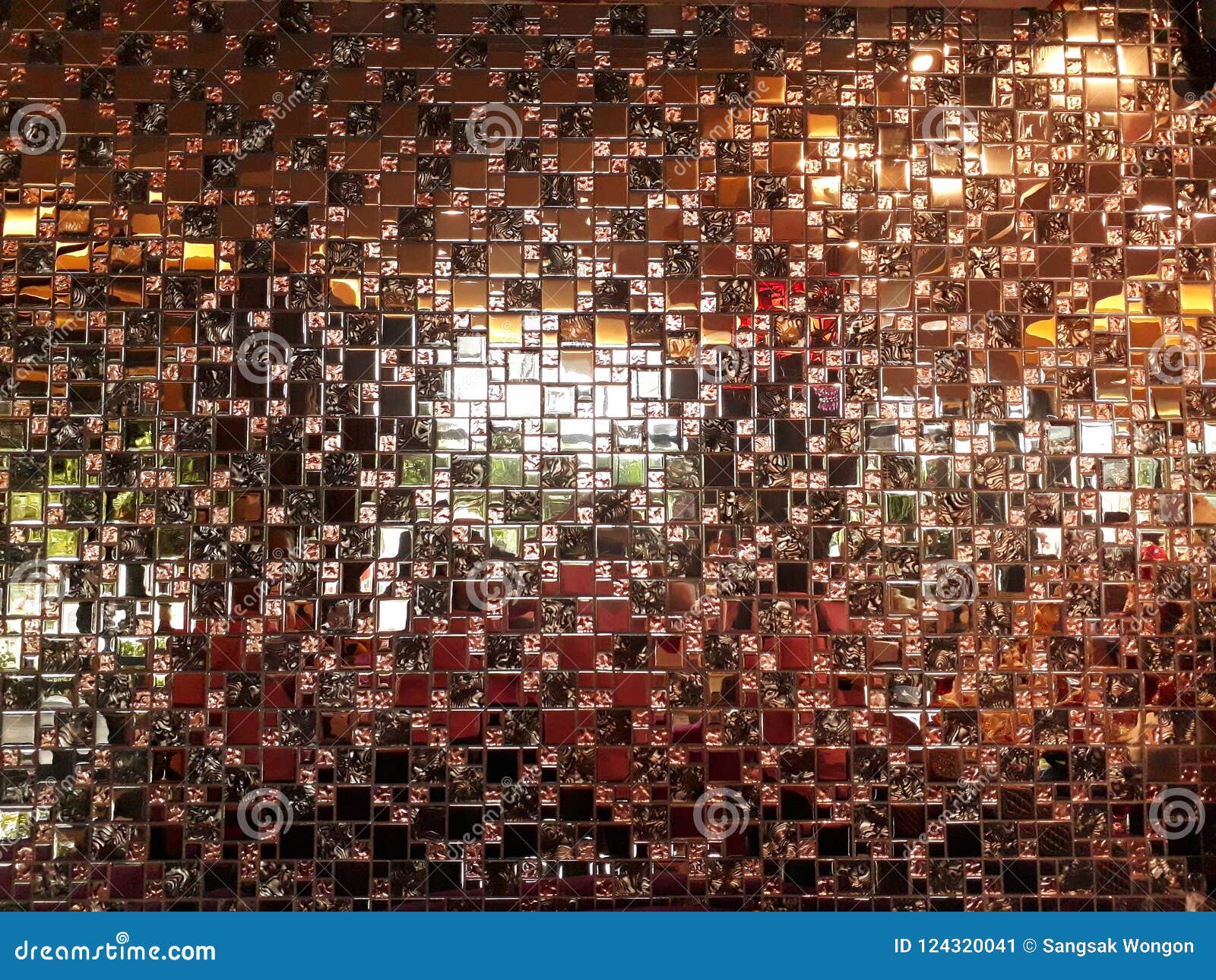Small Brown Reflective Sheet Tiles. Stock Image - Image of graphic ...