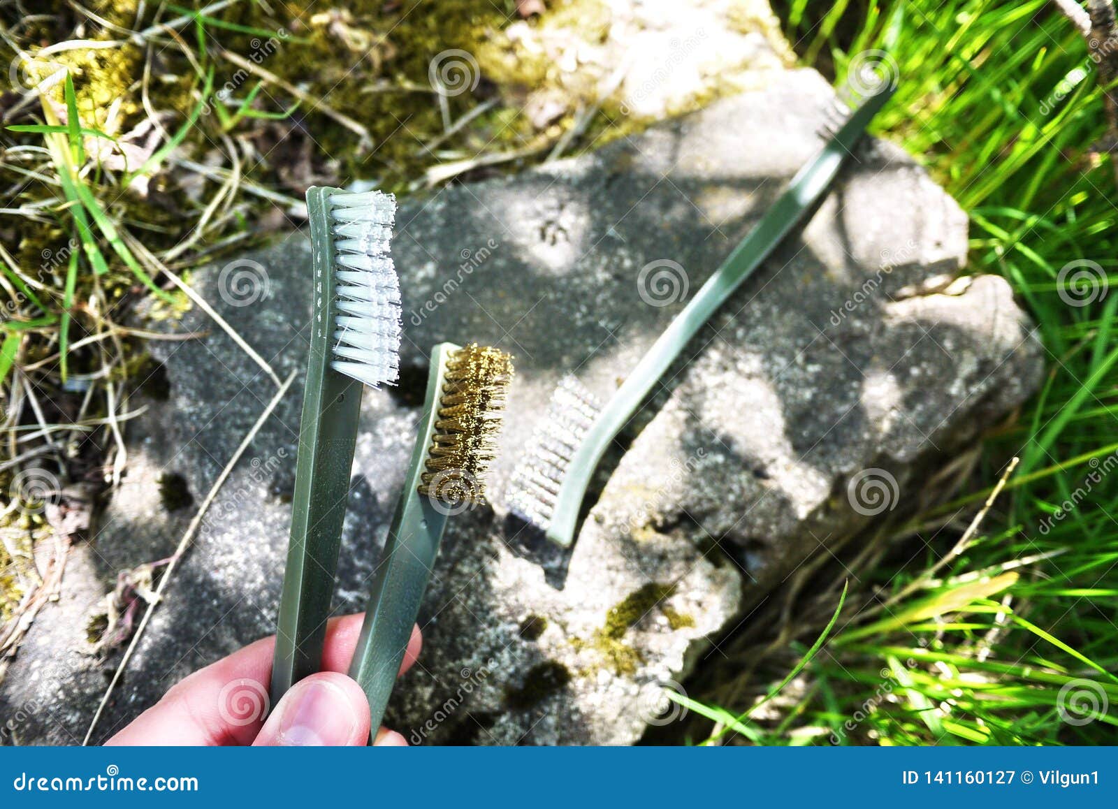 Small Brushes for Cleaning Rust. Stock Image - Image of automobile ...
