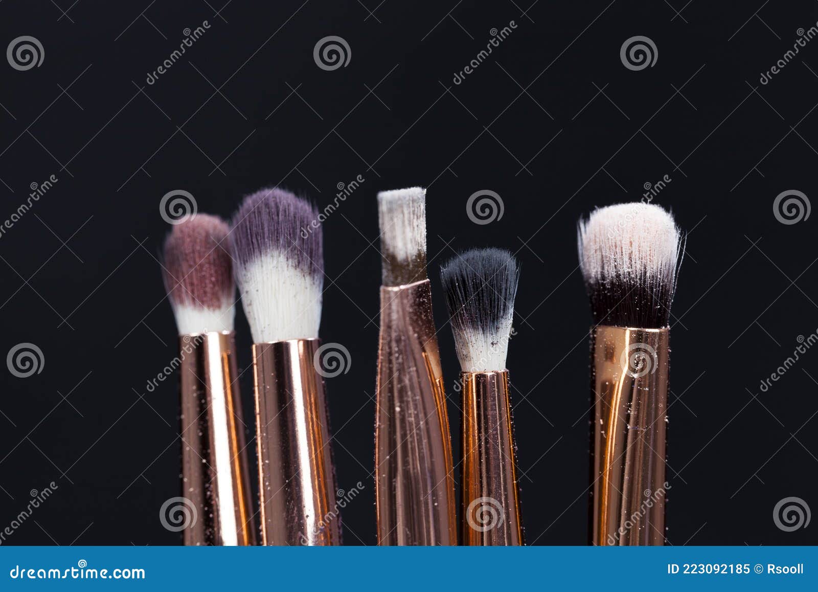 Small Brushes for Makeup Work, Brushes of Different Shapes Stock Image ...