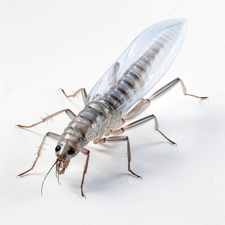 Realistic 3d Silverfish Insect Bug Transparent Model Stock Illustration ...