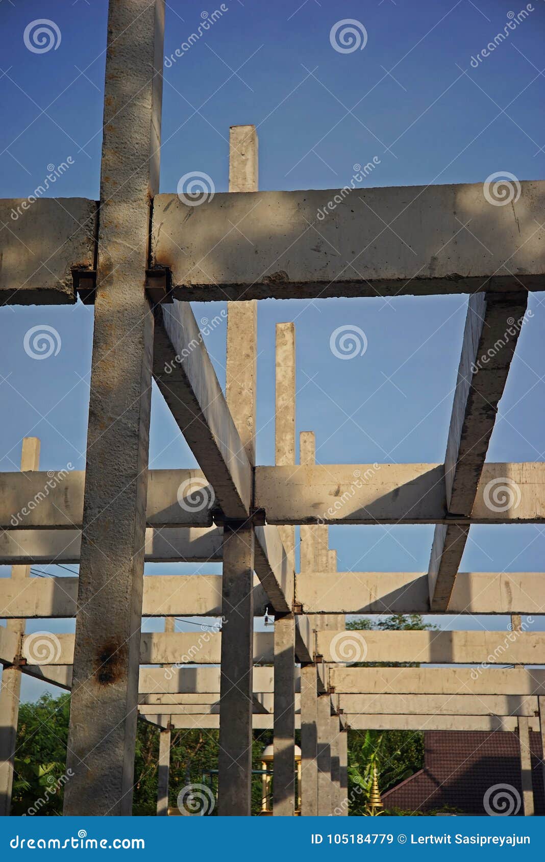 Small Building Construction Structure, Concrete Structure Stock Image ...