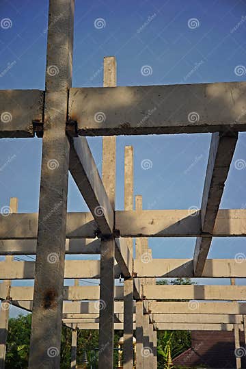 Small Building Construction Structure, Concrete Structure Stock Image ...