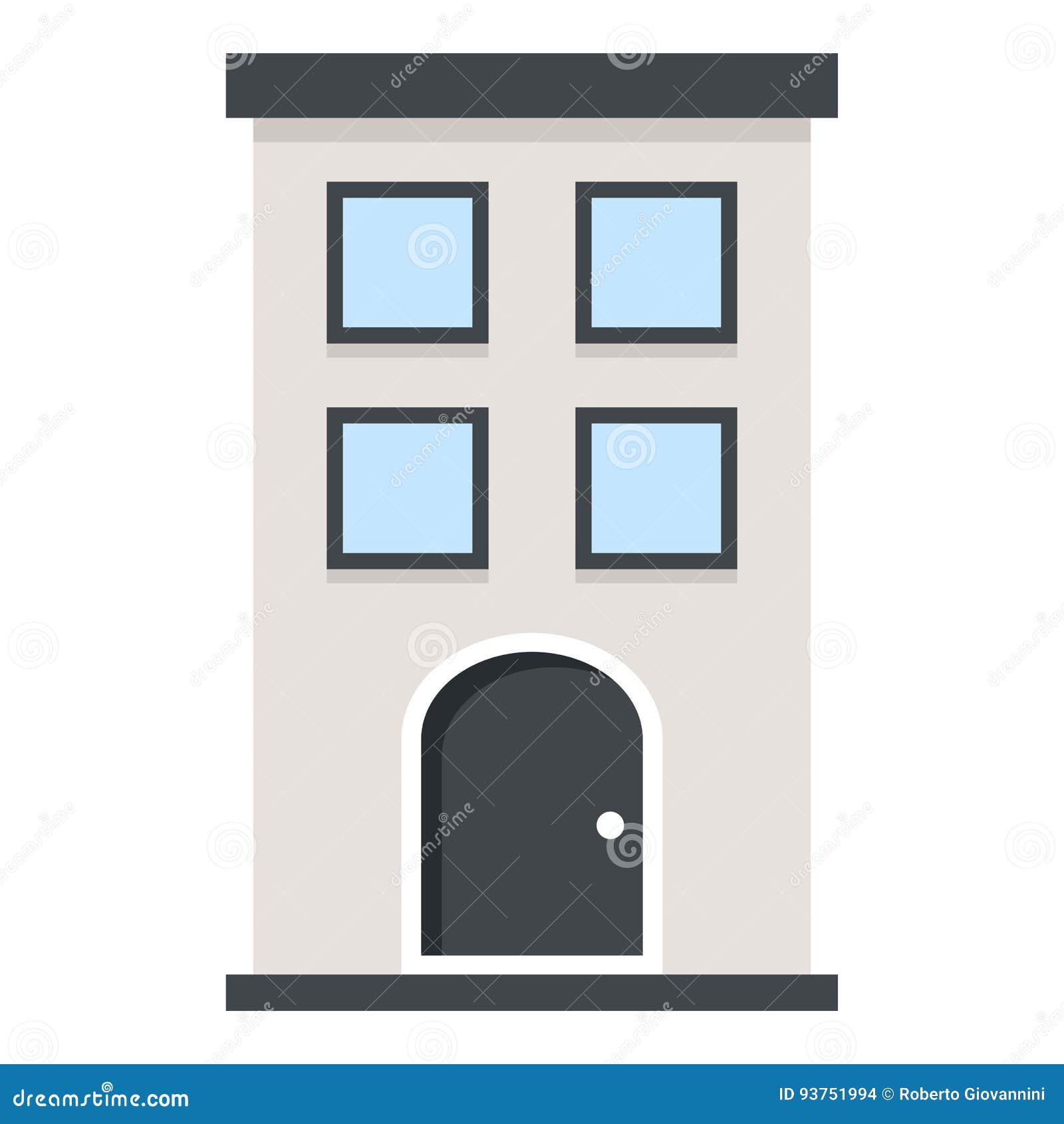 A Small Building Vector Illustration | CartoonDealer.com #74001842