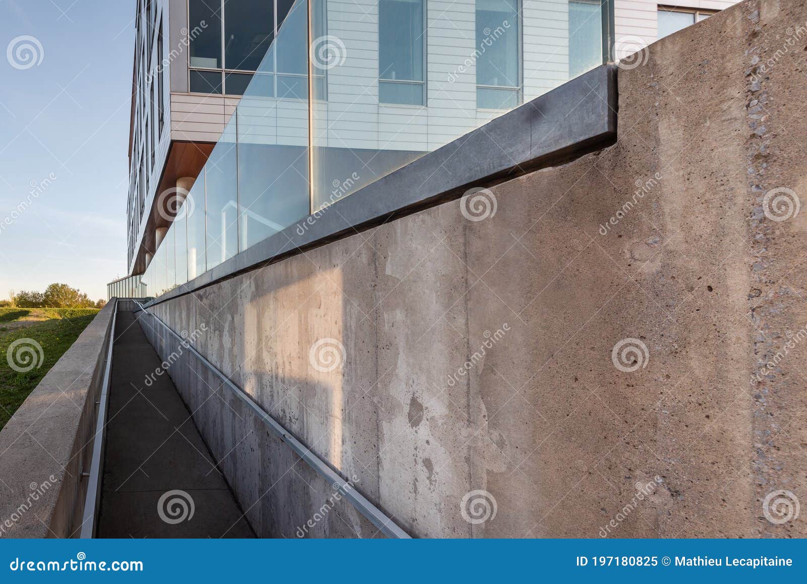 A Small Building`s Access Ramp Stock Image - Image of clear, closed ...