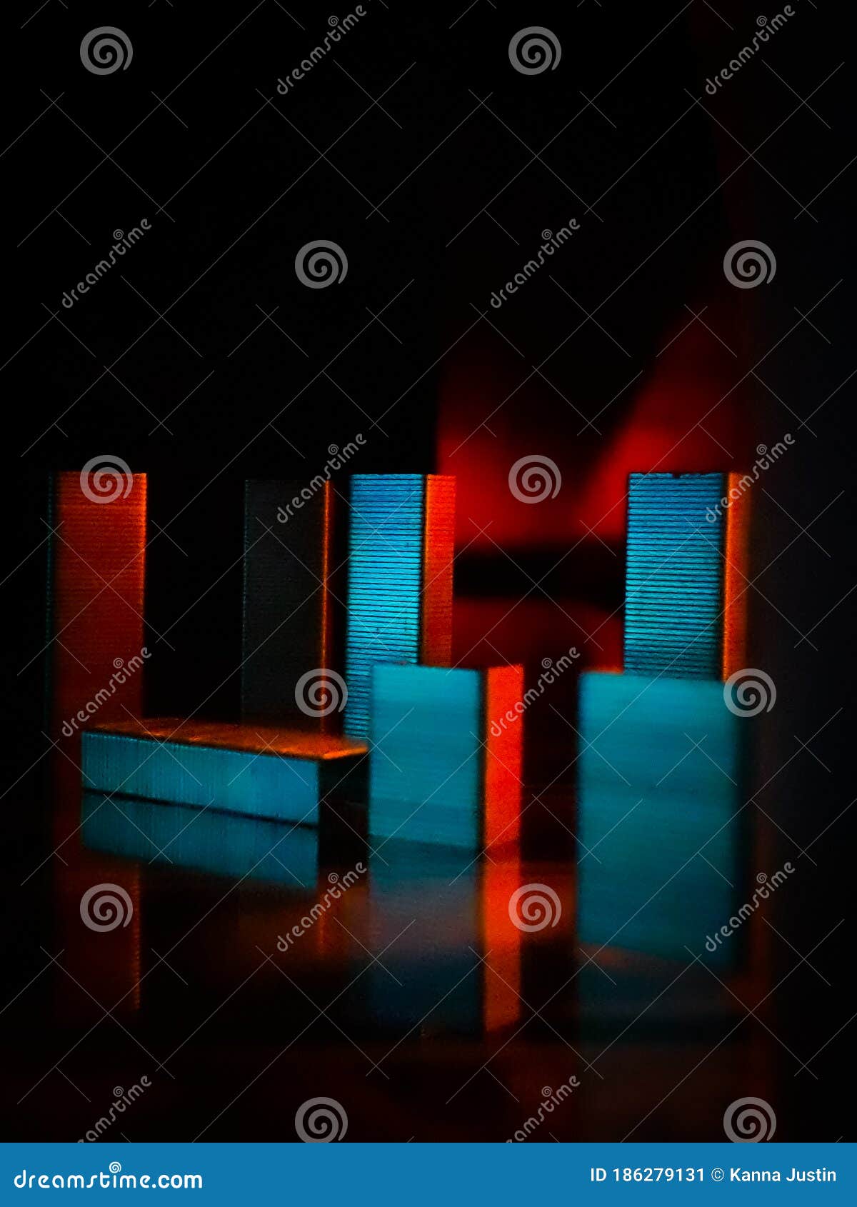 Small Building with Stapler Pin Light and Creative Lighting Stock Image ...