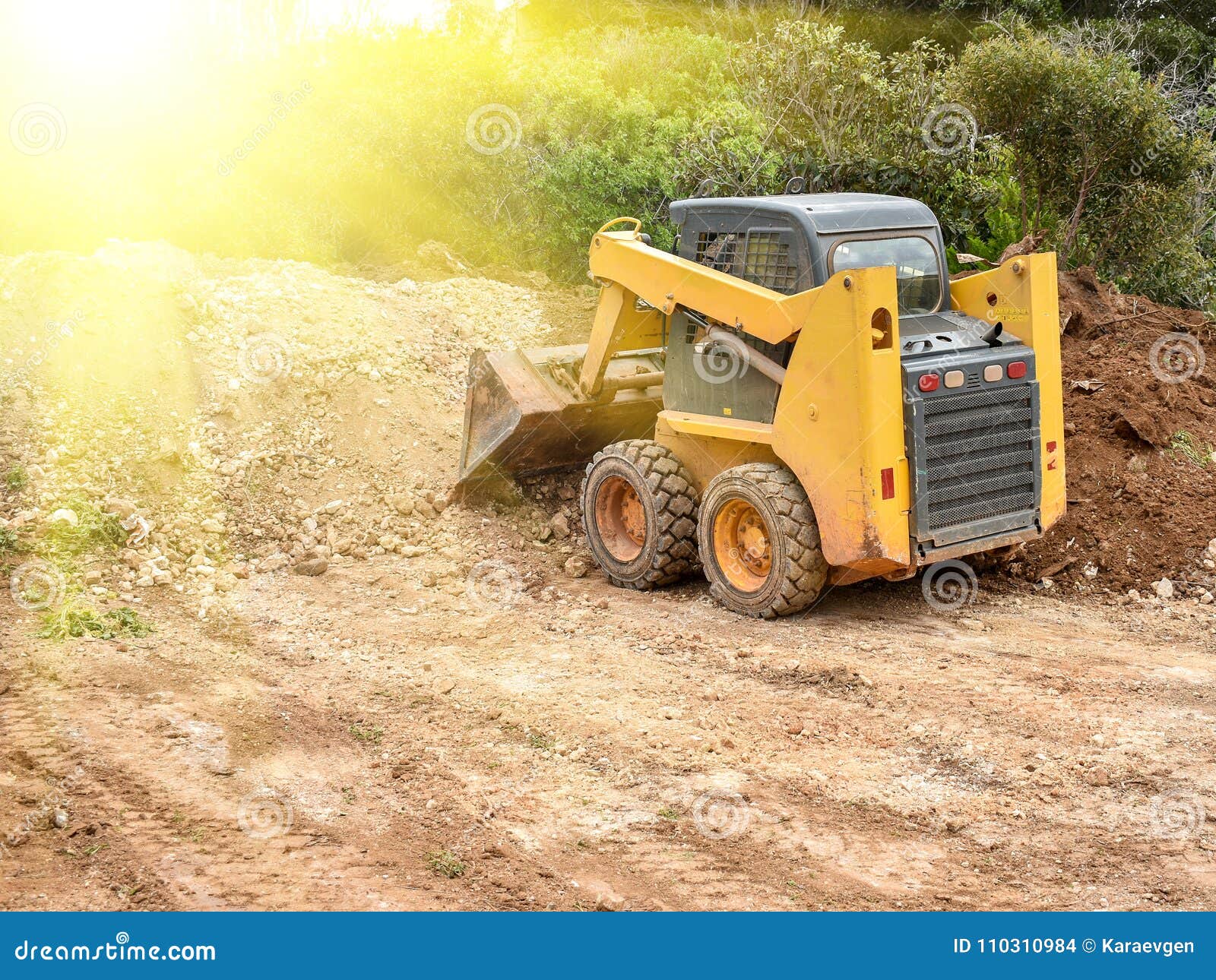 Small Bulldozer Does the Work Stock Photo - Image of digger, loader ...