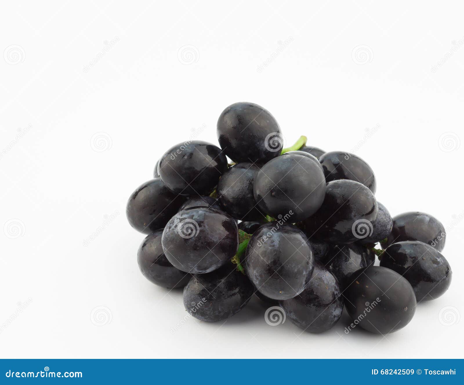 Small Bunch Of Black Grapes Isolated On White Background Stock Image ...
