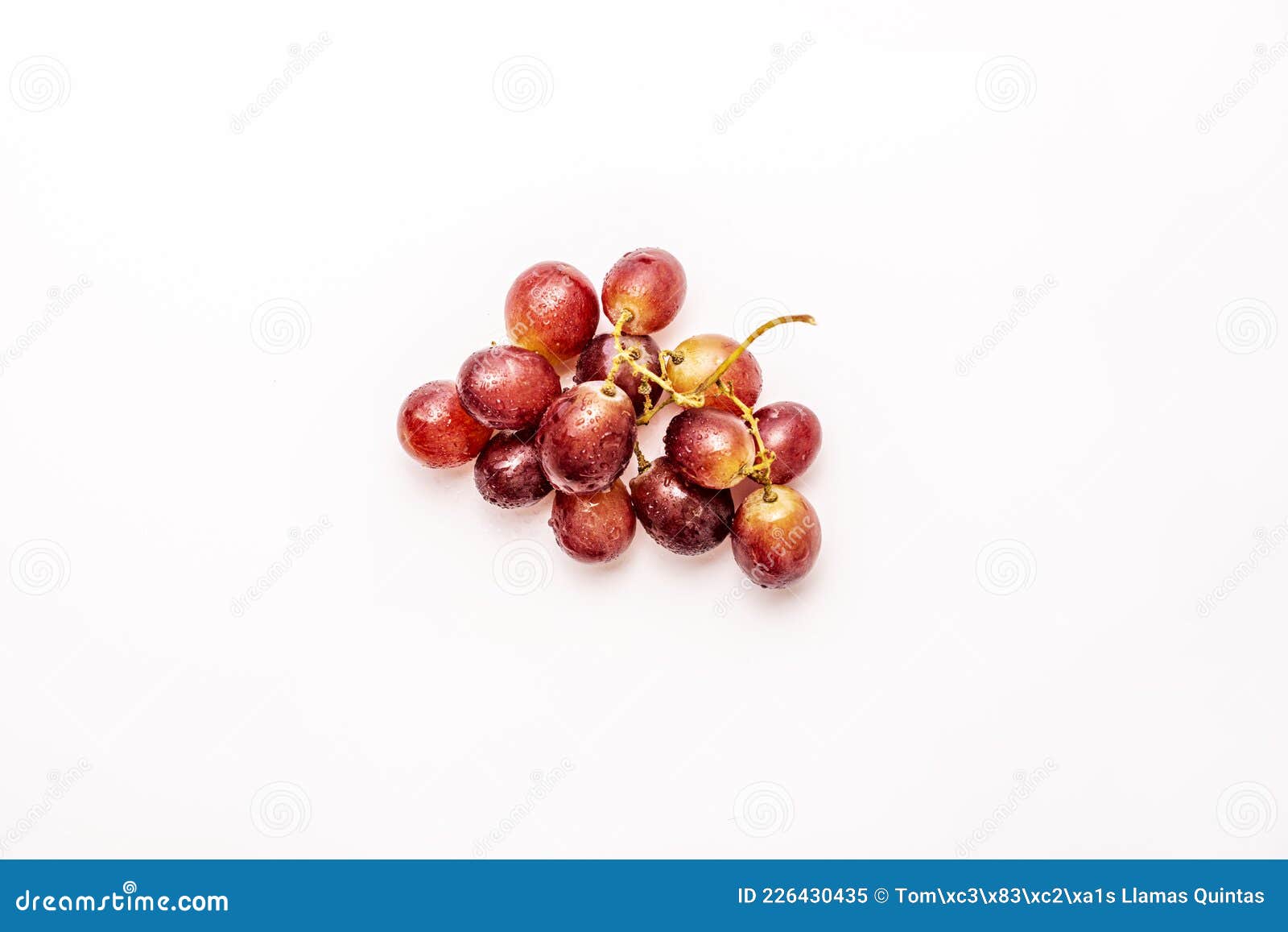 Small Bunch of Light Red Grapes Viewed from the Top Stock Image - Image ...