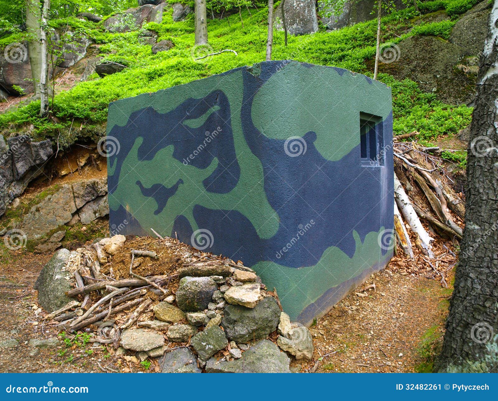 Small bunker stock image. Image of building, fort, massive - 32482261