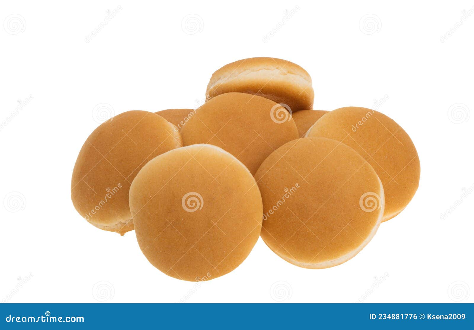 Small burger buns isolated stock photo. Image of snack - 234881776