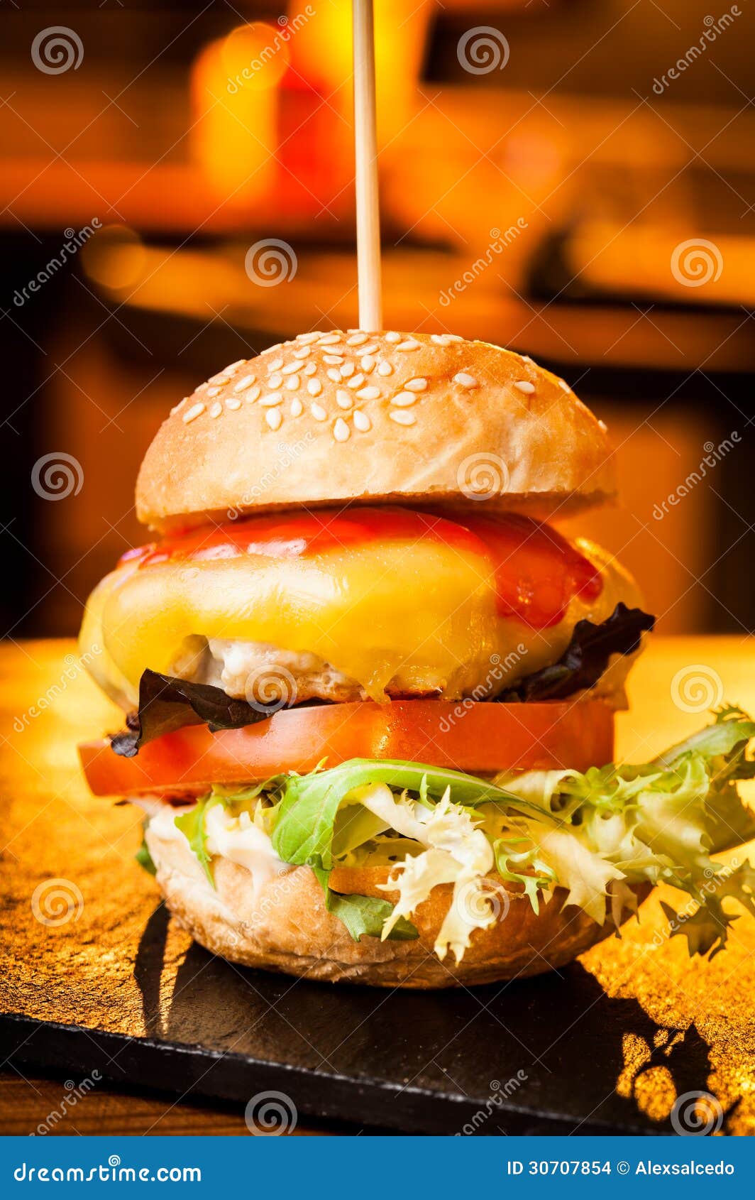 Small burger stock photo. Image of delicious, lunch, cheeseburger ...
