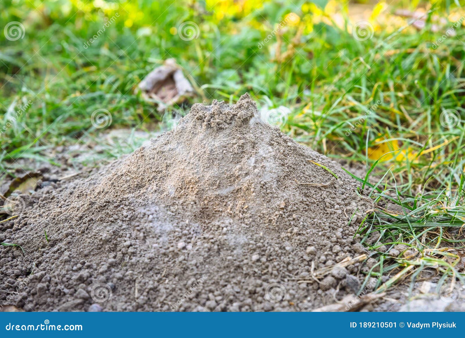 Small Burning Volcano. Smoke from the Pile of Ground Stock Image ...